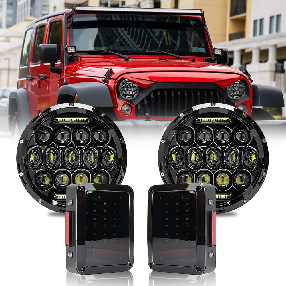 Amazon.com: JHLion Upgraded NEW 2000% Bright Jeep wrangler headlights ...