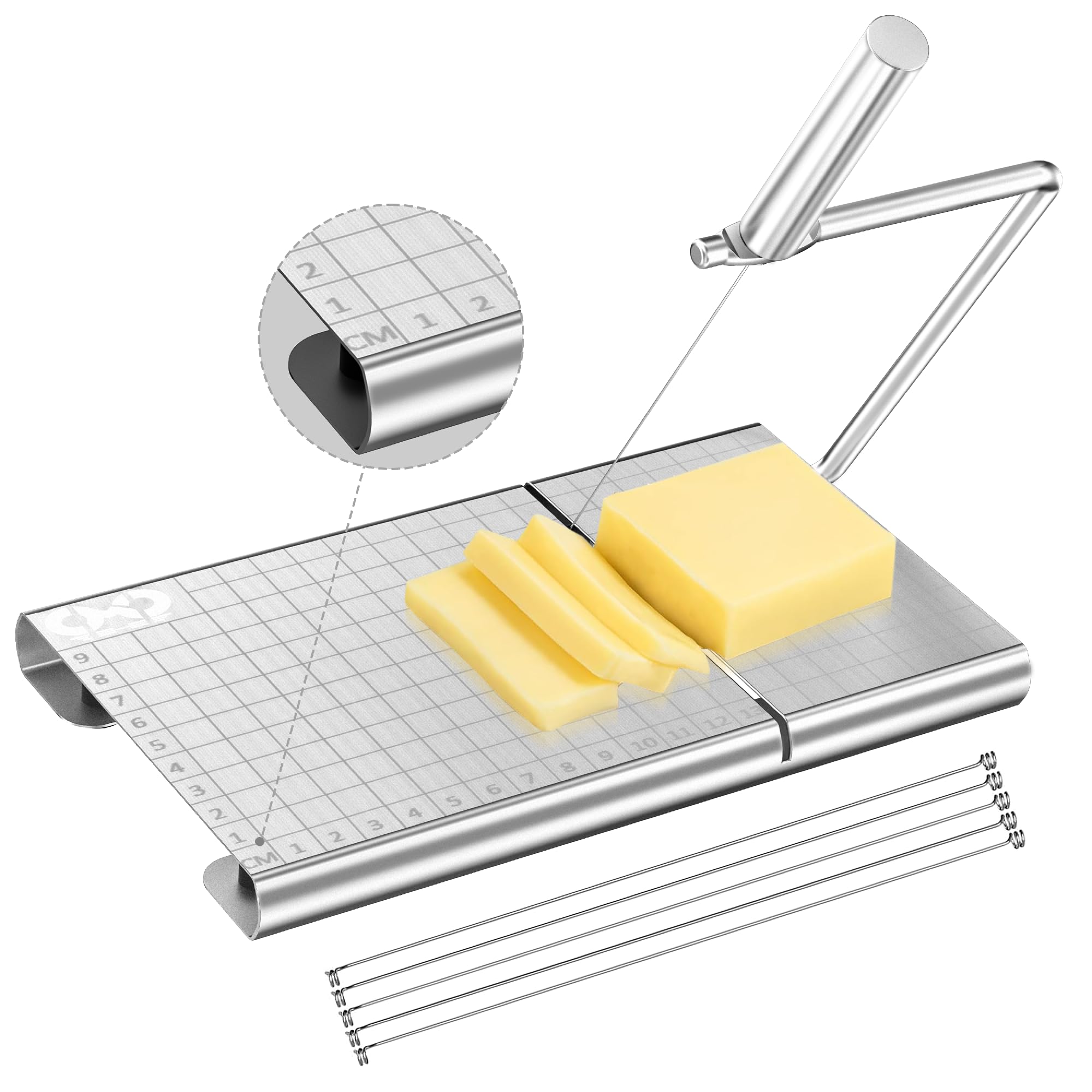 Snapklik.com : CMDZHF Cheese Slicers For Block Cheese Stainless Steel ...