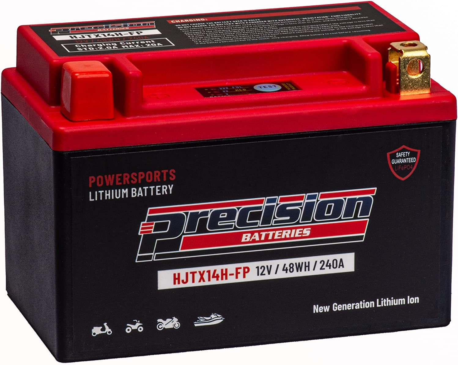 Amazon.com: Precision HJTX14H-FP Lithium-Ion Battery Replacement for Suzuki 1300CC GSX 1300R ...