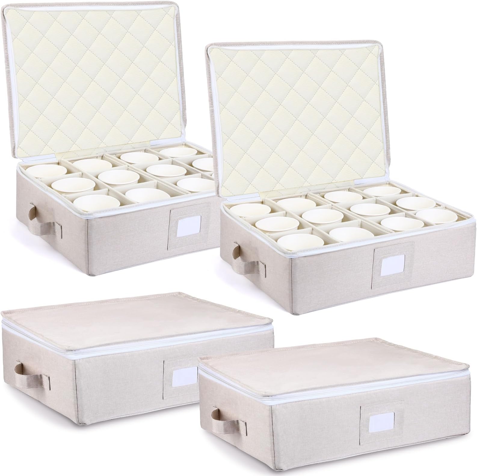 Amazon.com - Uiifan 4 Pcs Cup and Mug Storage Box Stemware Storage ...