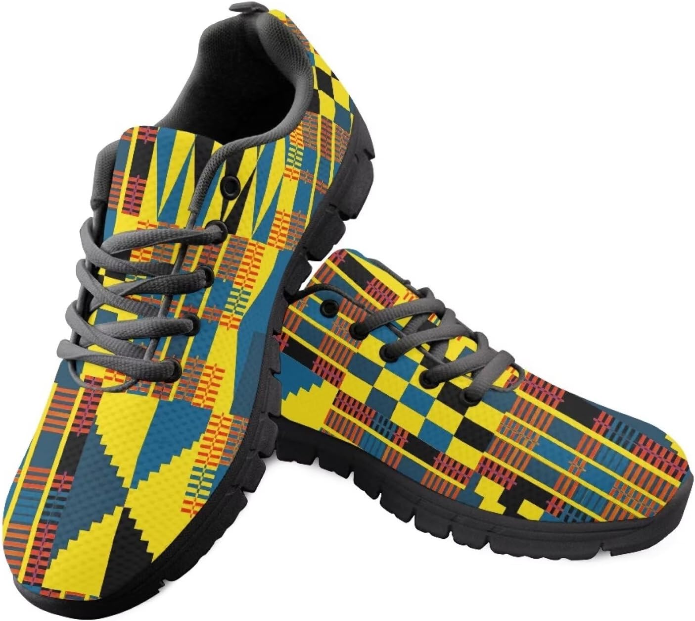 Amazon.com | AmzPrint Women's Sports Shoes Africa Ethnic Tribal Kente ...