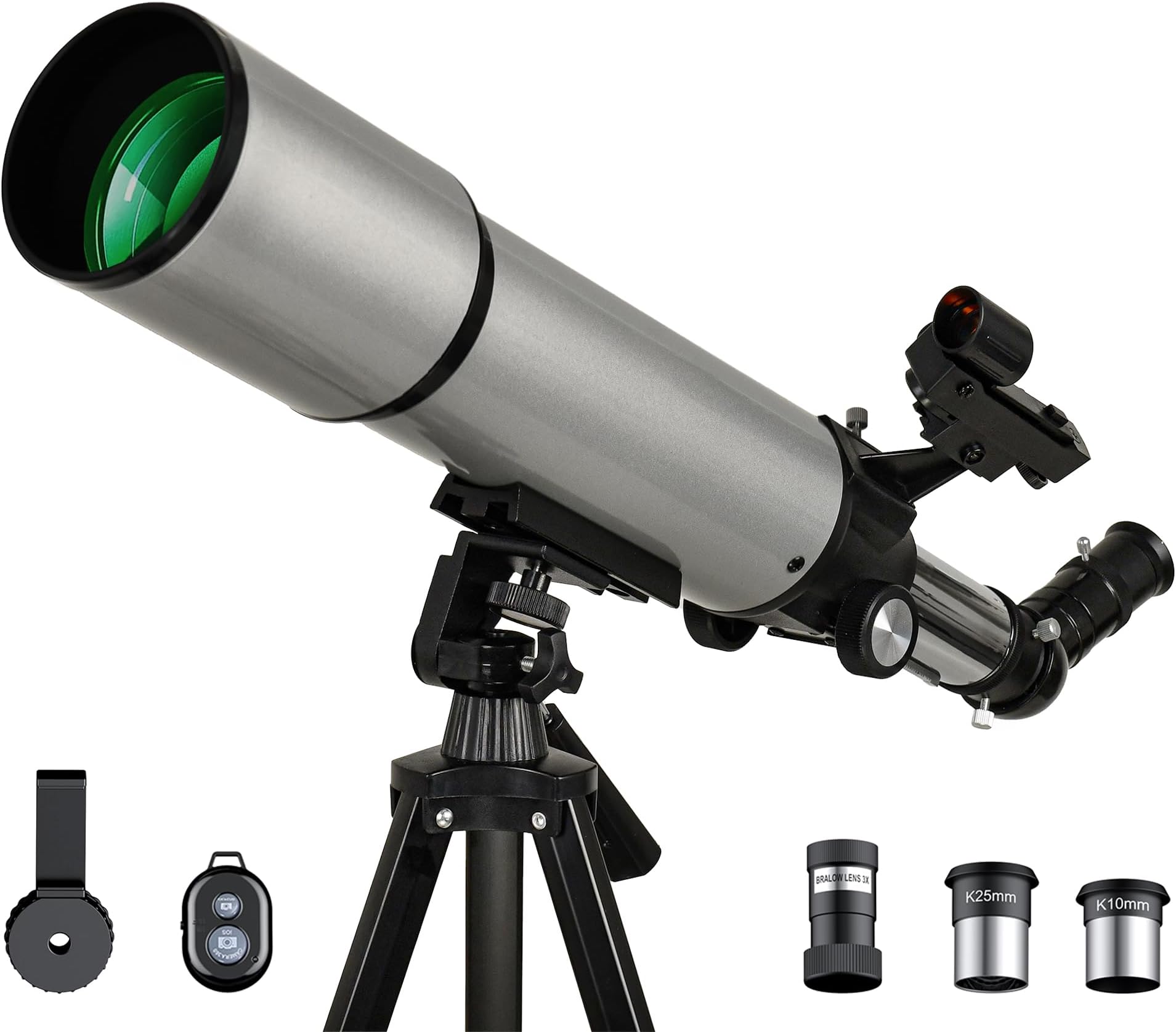 Amazon.com : GALAEYES 90mm Aperture 500mm Telescope with Stargazing App ...