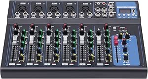 Amazon.com: 7 Channel Bluetooth Mixer Audio,Professional Portable ...