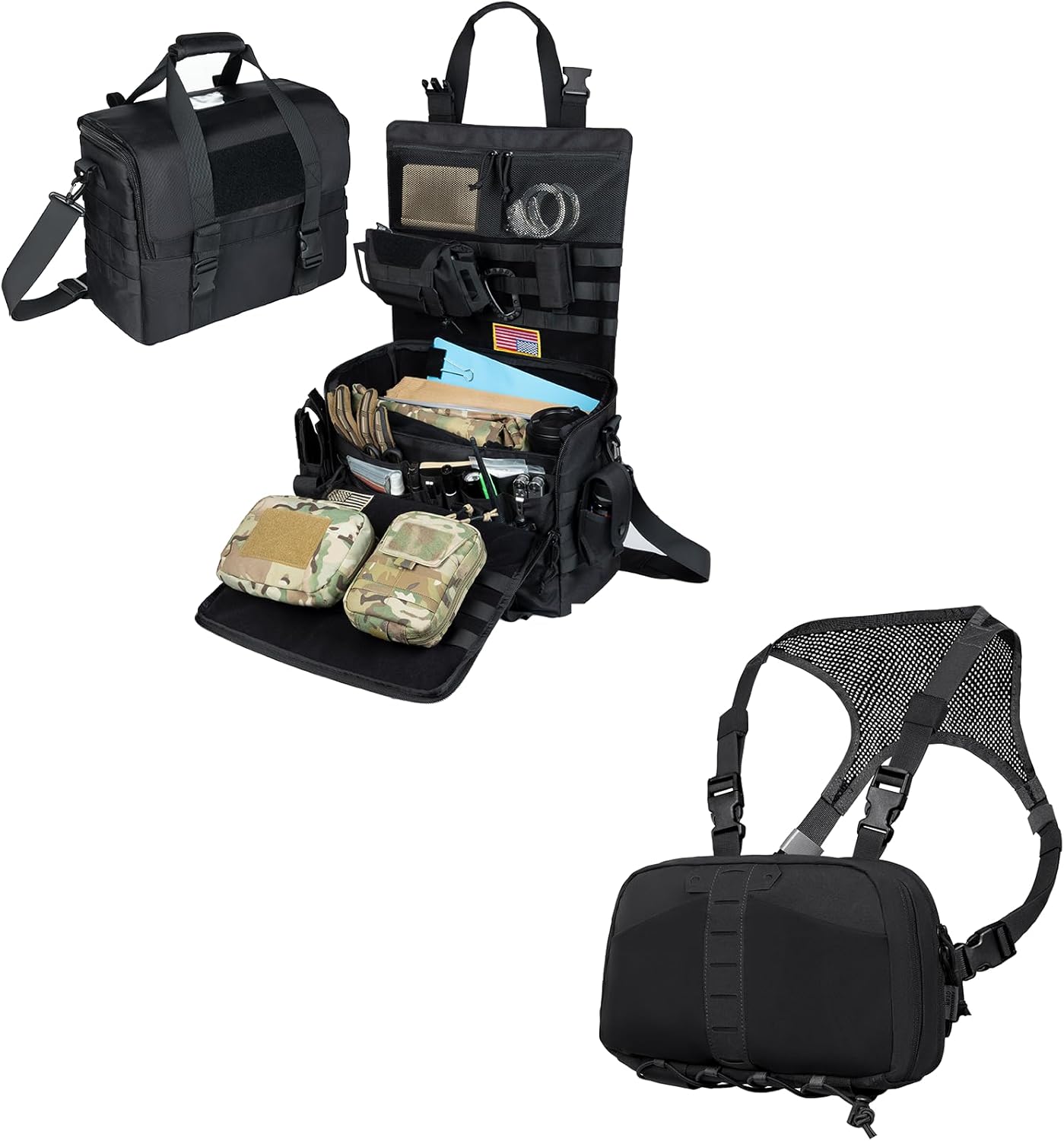 Amazon.com: FEIWOOD GEAR Police Patrol Bag Law Enforcement Police Bag ...