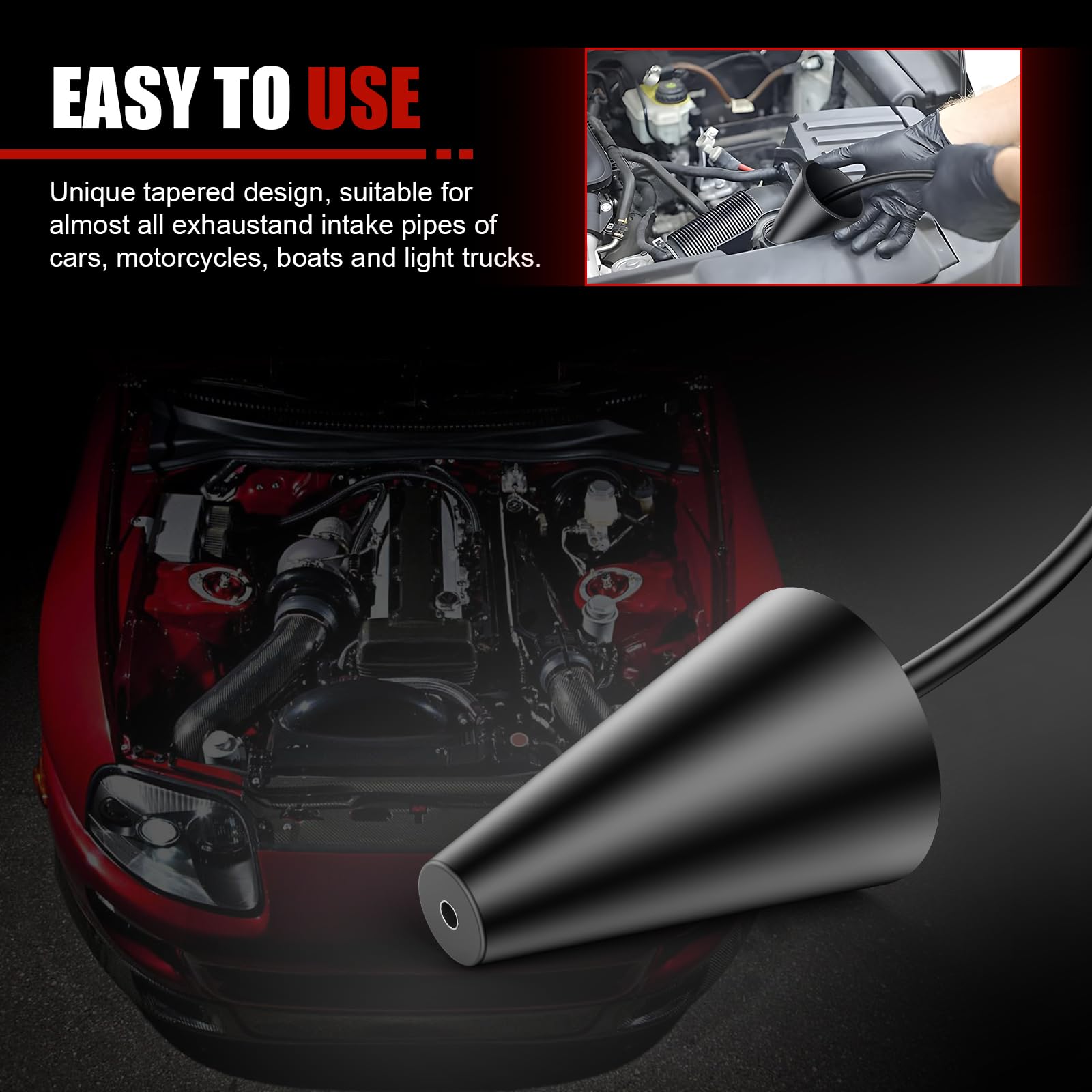Snapklik.com : ANCEL Automotive Smoke Machine Cone Adapter Leak ...