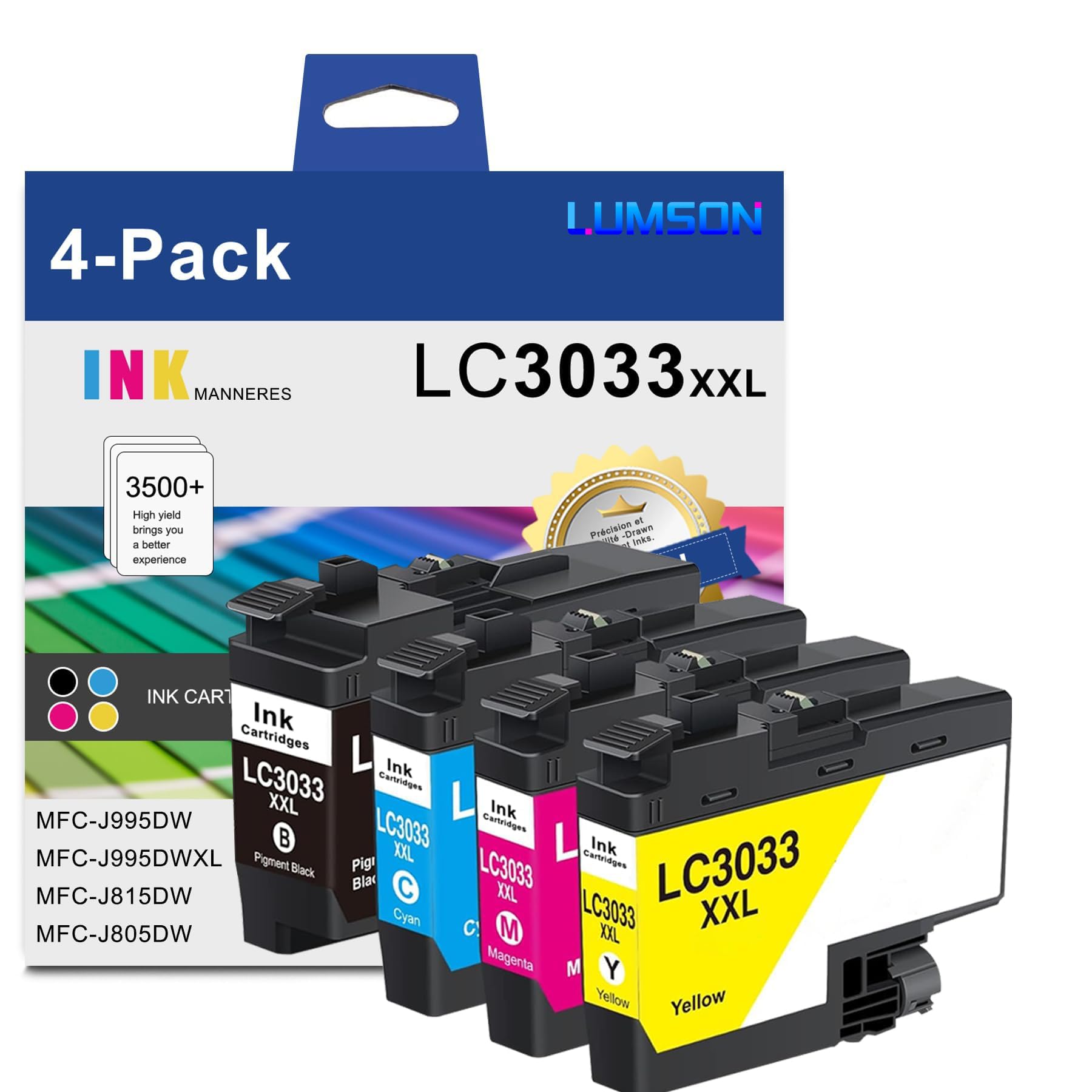 LC3033XXL Super High-Yield Ink Cartridges (4-Pack) - Compatible LC3033 ...