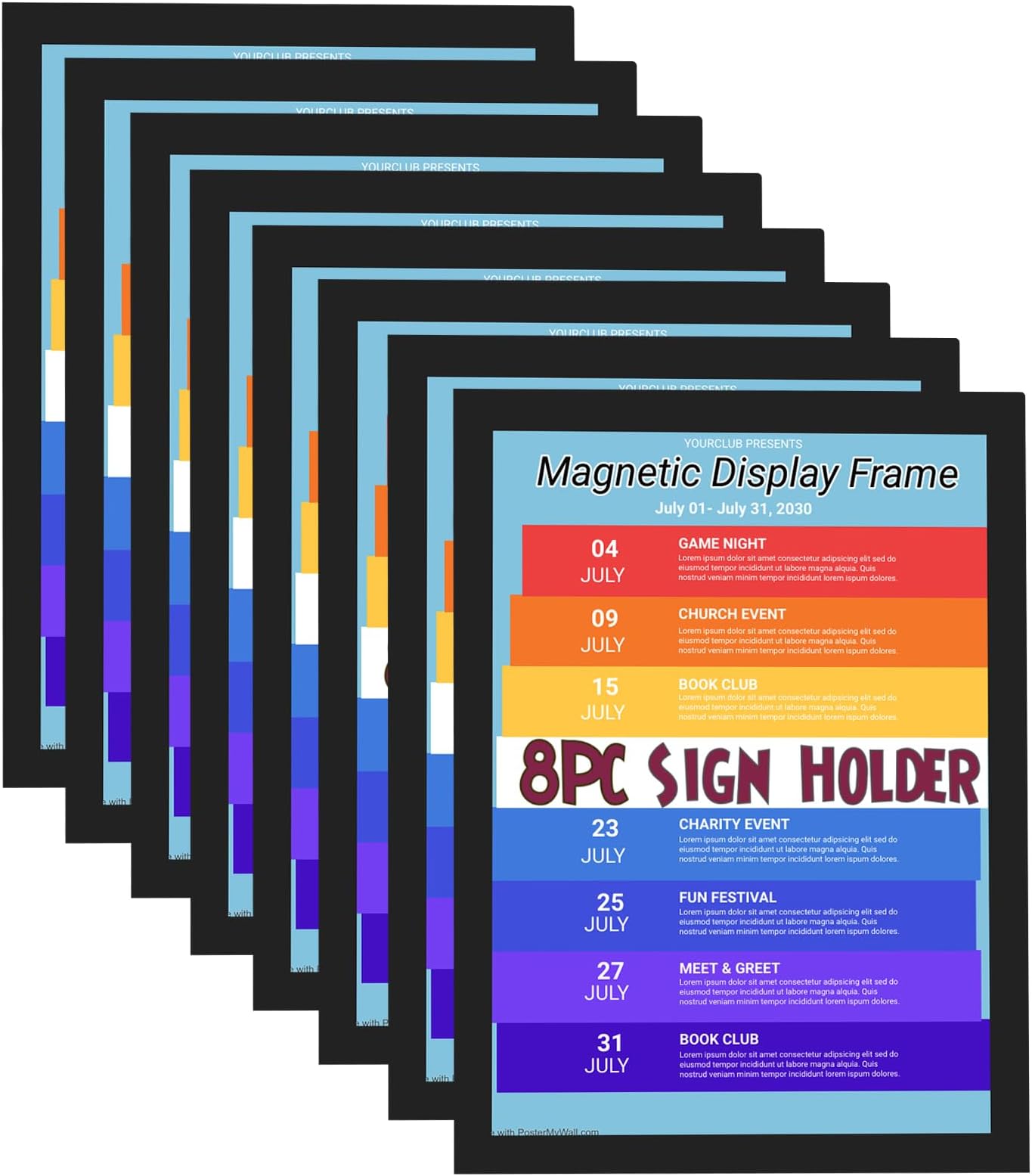 Amazon.com: 3 Pack of HAITIAN Acrylic Magnetic Sign Holder 8.5x11 inch ...