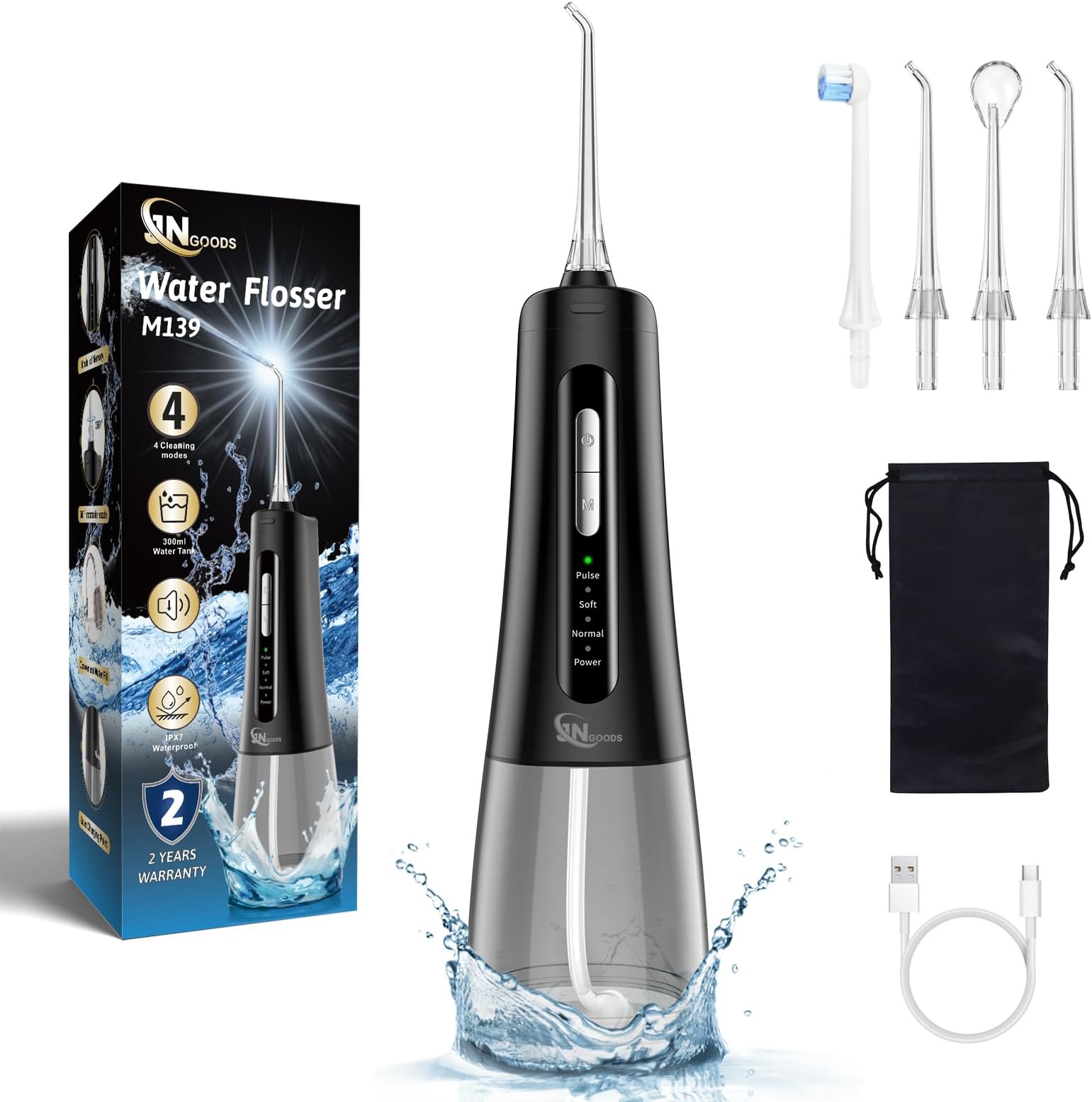 Amazon.com: JNGOODS Cordless Water Dental Flosser Oral irrigator ...