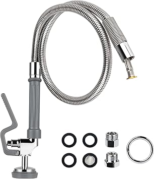Pre Rinse Spray Valve with 38'' Stainless Hose, Flexible Commercial ...