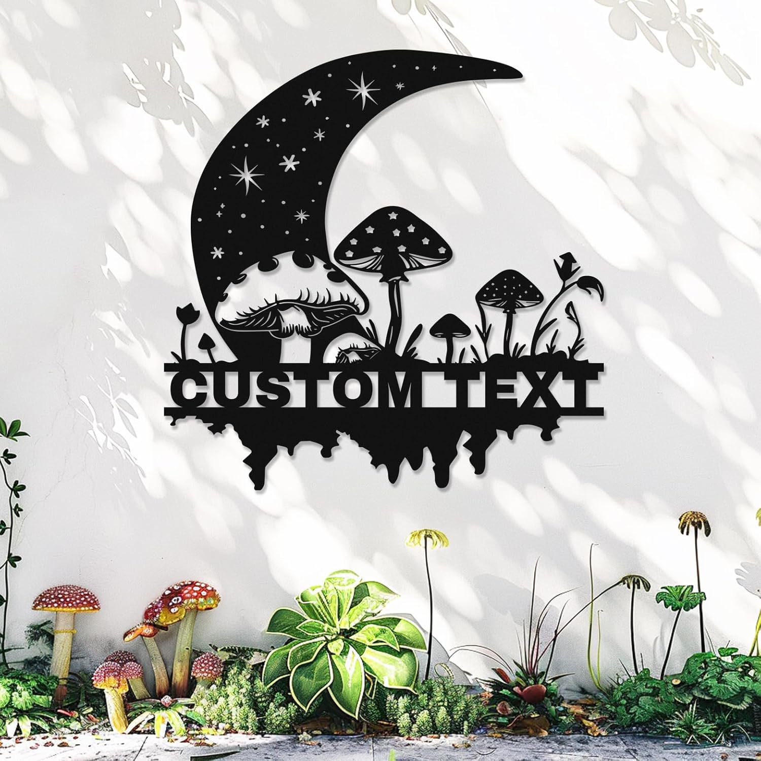 Amazon.com: Personalized Mushroom and Moon Metal Sign, Custom Moon and ...