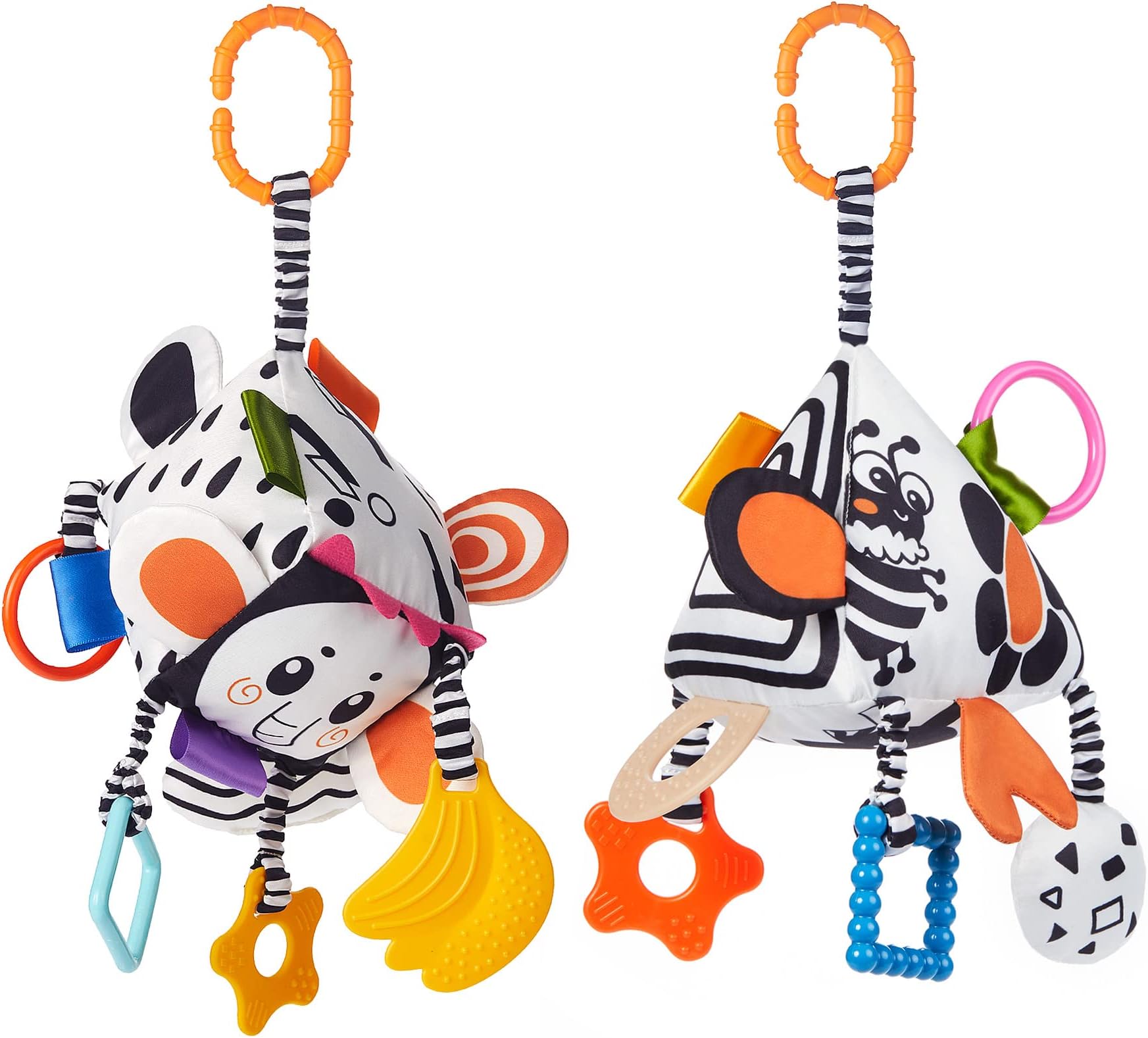TUMAMA Baby Soft Hanging Rattle High Contrast Toys,Black and White ...