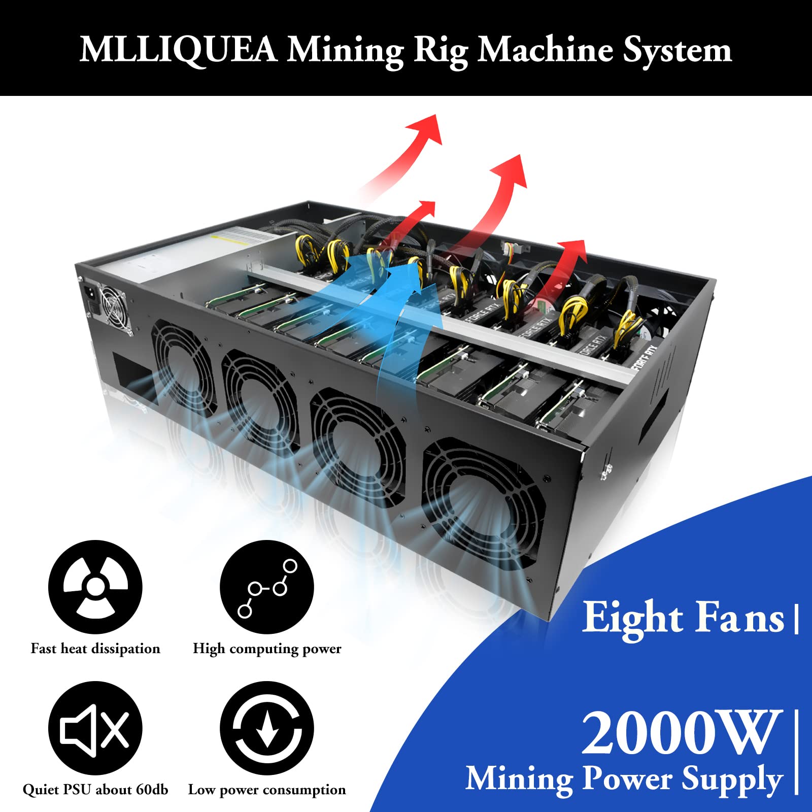 MLLIQUEA 8 GPU Ports Mining R...B09GY5JRWG | Encarguelo.com