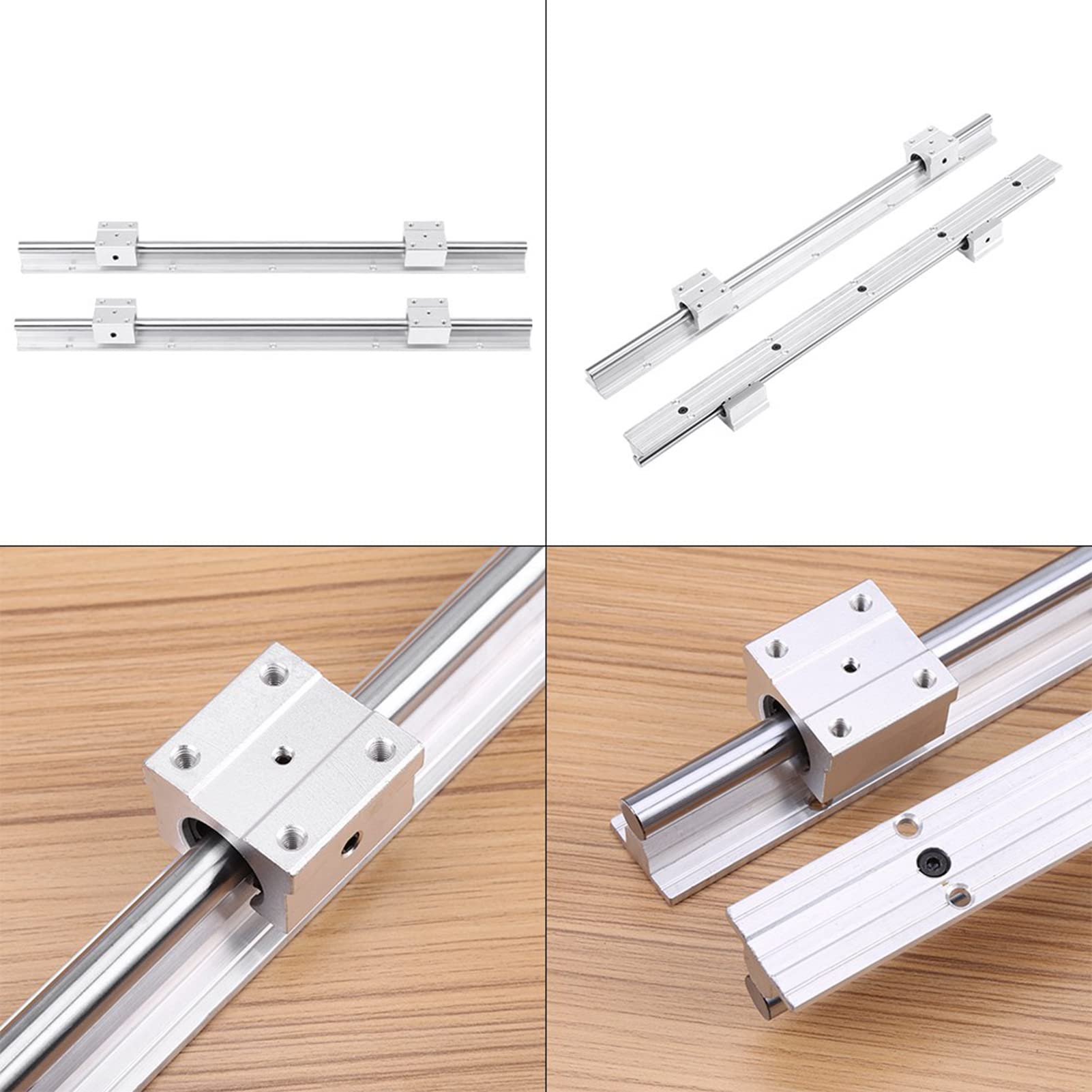 SCS12LUU 300mm Linear Rail With SBR12UU Blocks Walfront Linear Rails ...