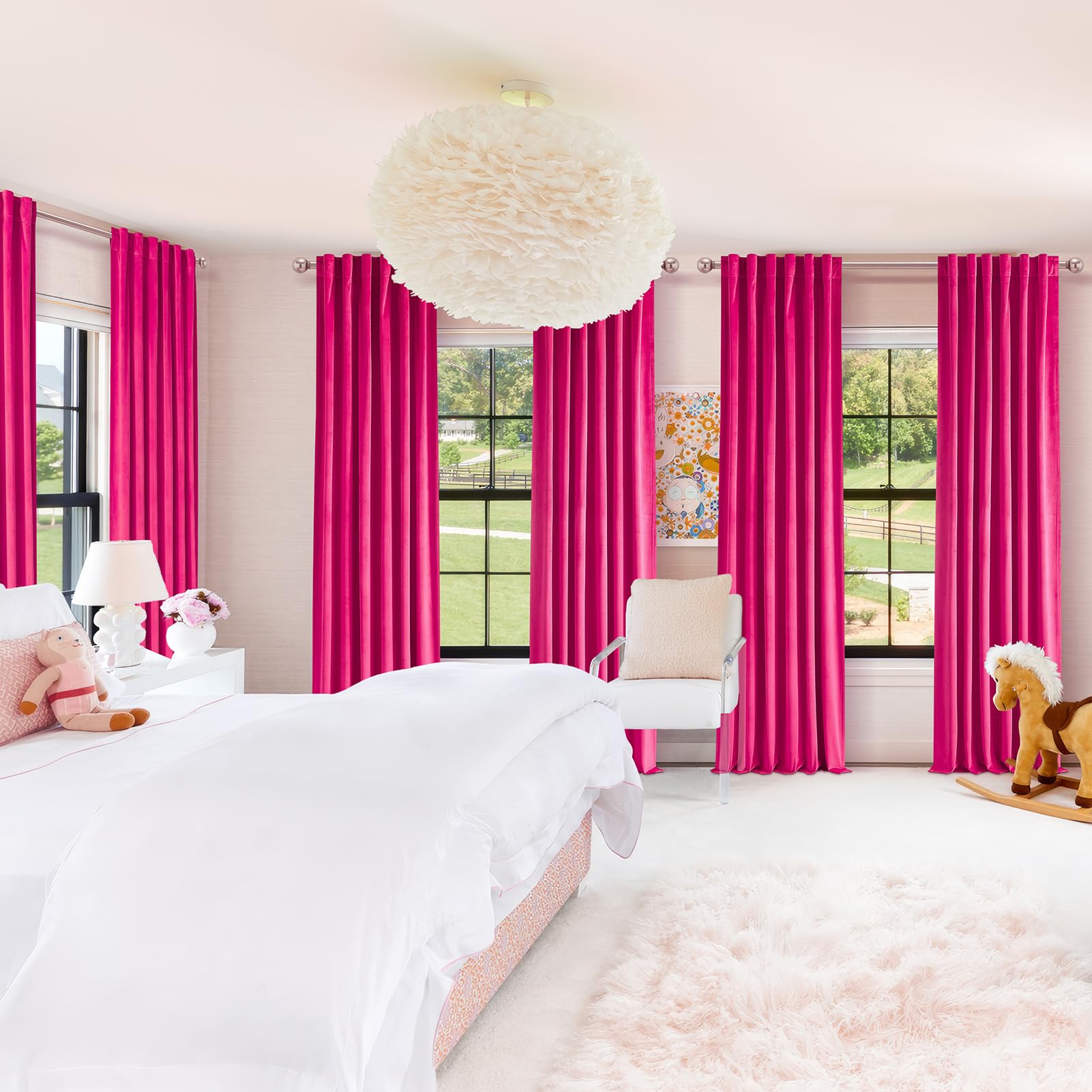 Hot Pink Curtain Panels