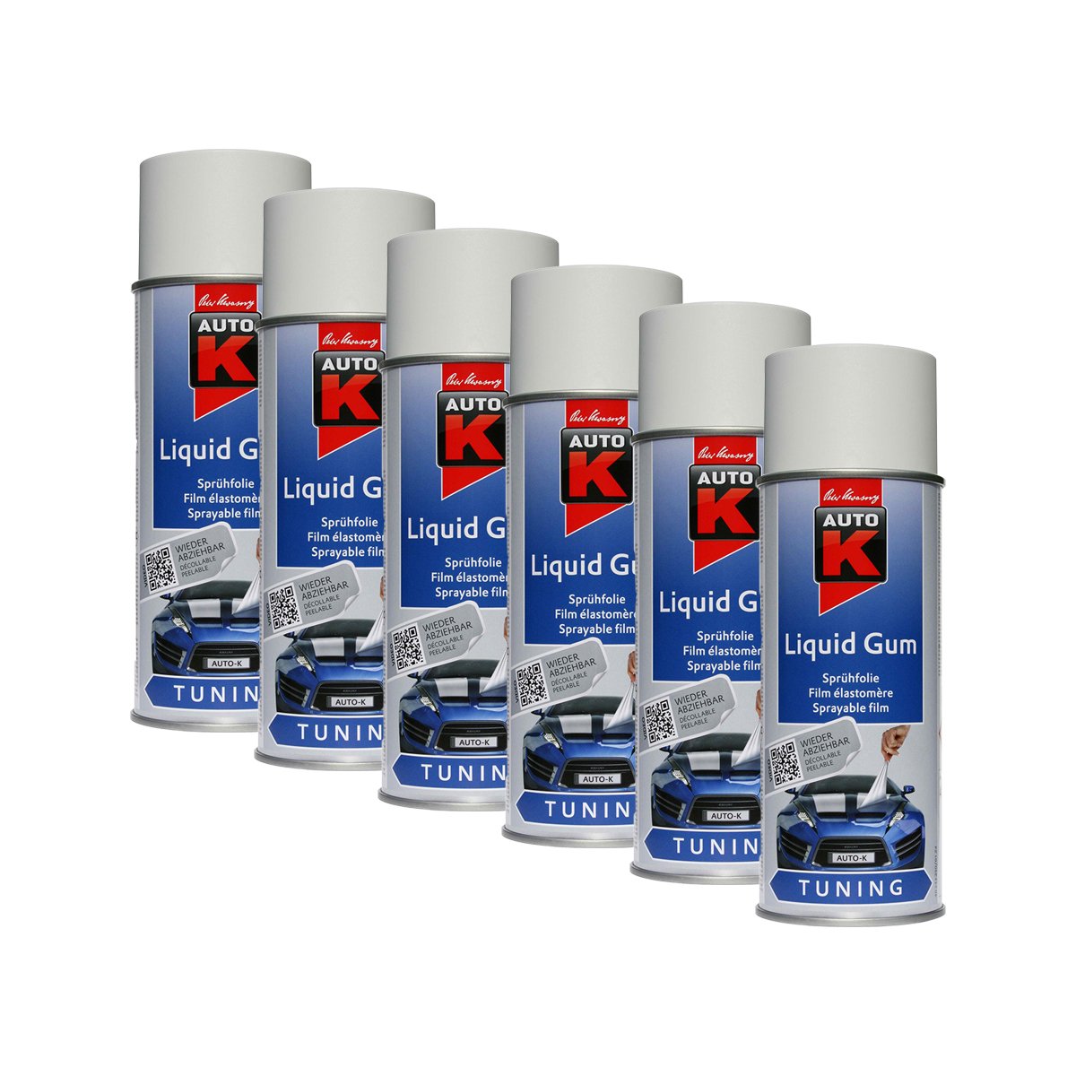 6x KWASNY 233 251 AUTO-K TUNING Liquid Gum Weiß Lackspray 400ml ...
