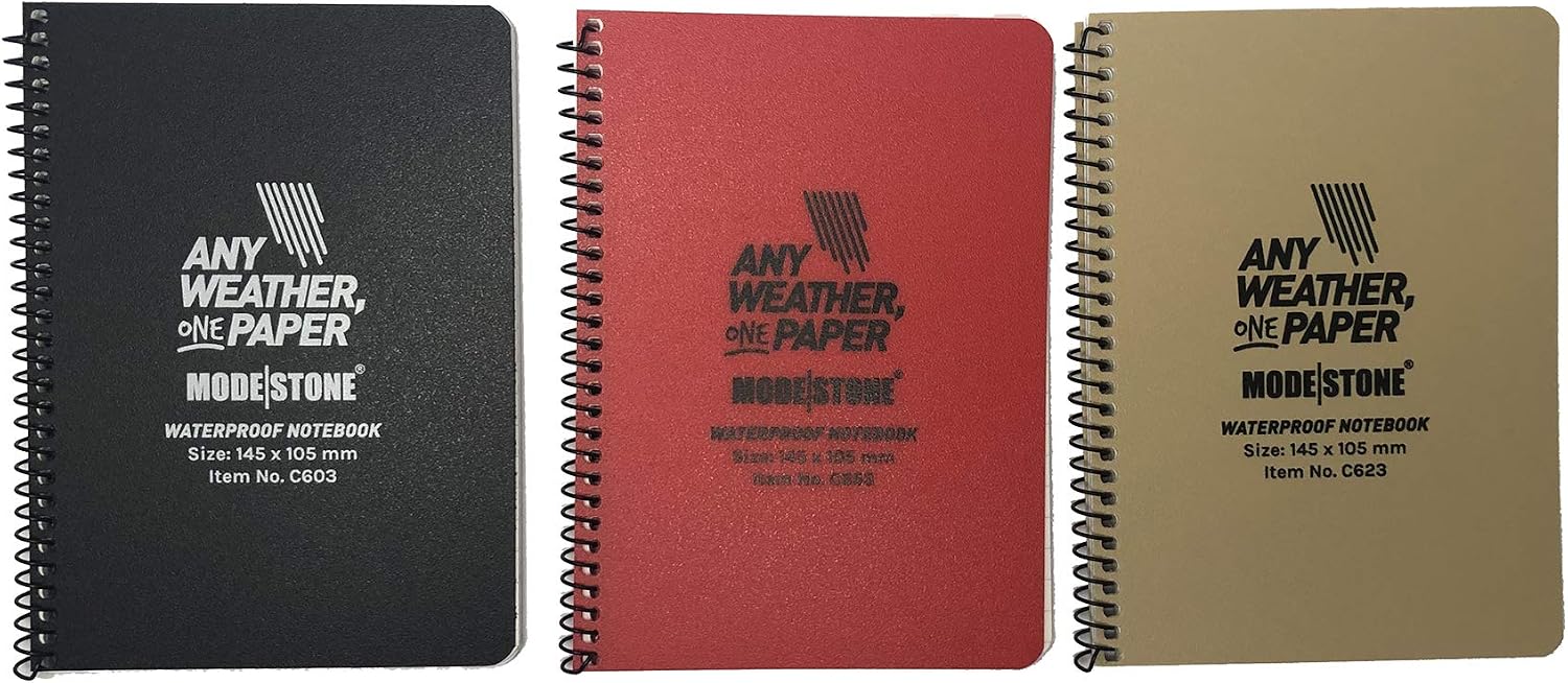 Modestone A6 Waterproof Notepad (60 Pages/30 Sheets 145 x 105mm) Tan ...