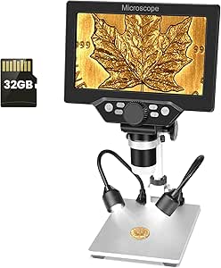7 inch LCD Digital USB Microscope with 32G TF Card,Micsci 1200X ...