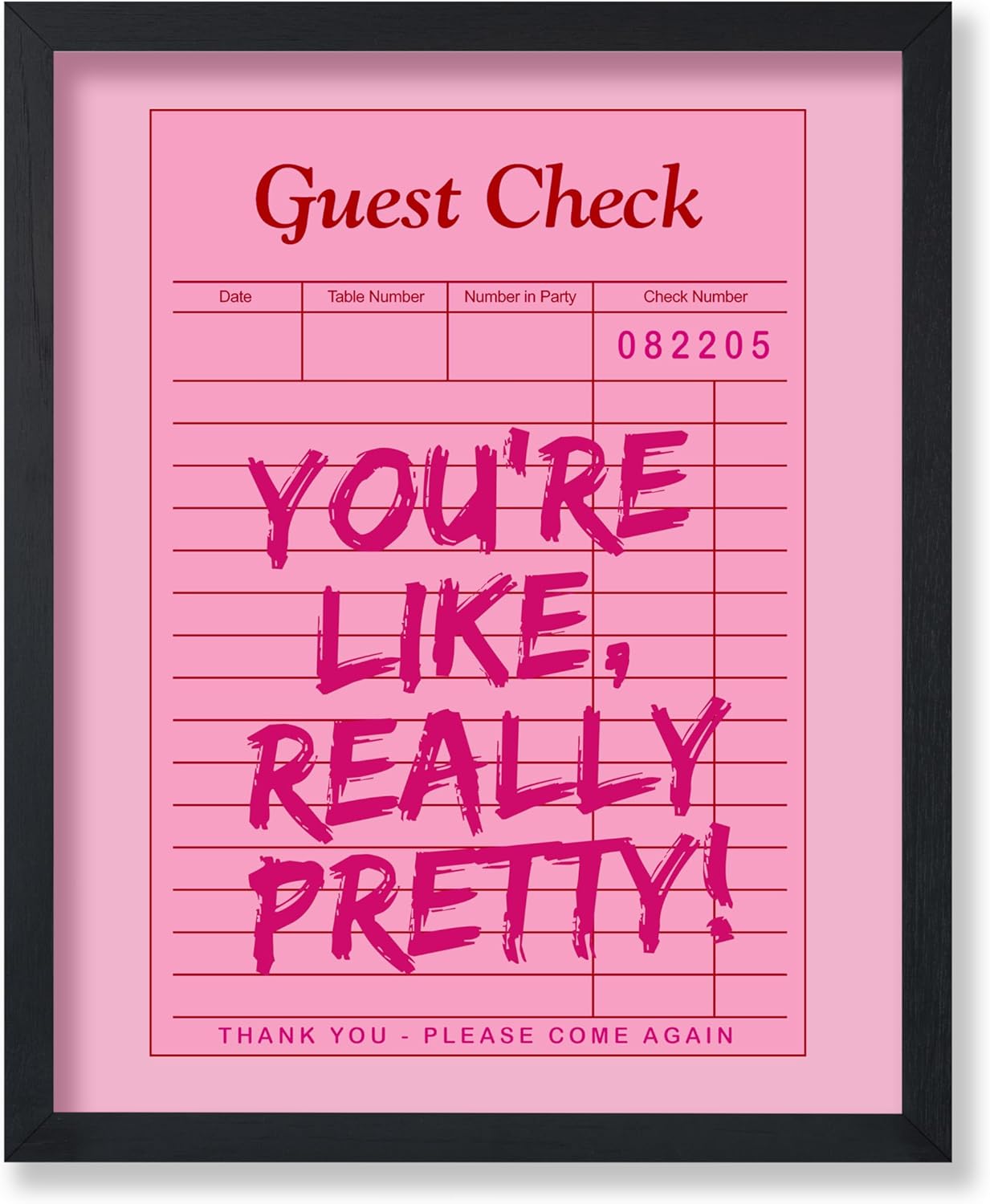 Amazon.com: Poster Master Guest Check Poster - Retro You're Like Really ...