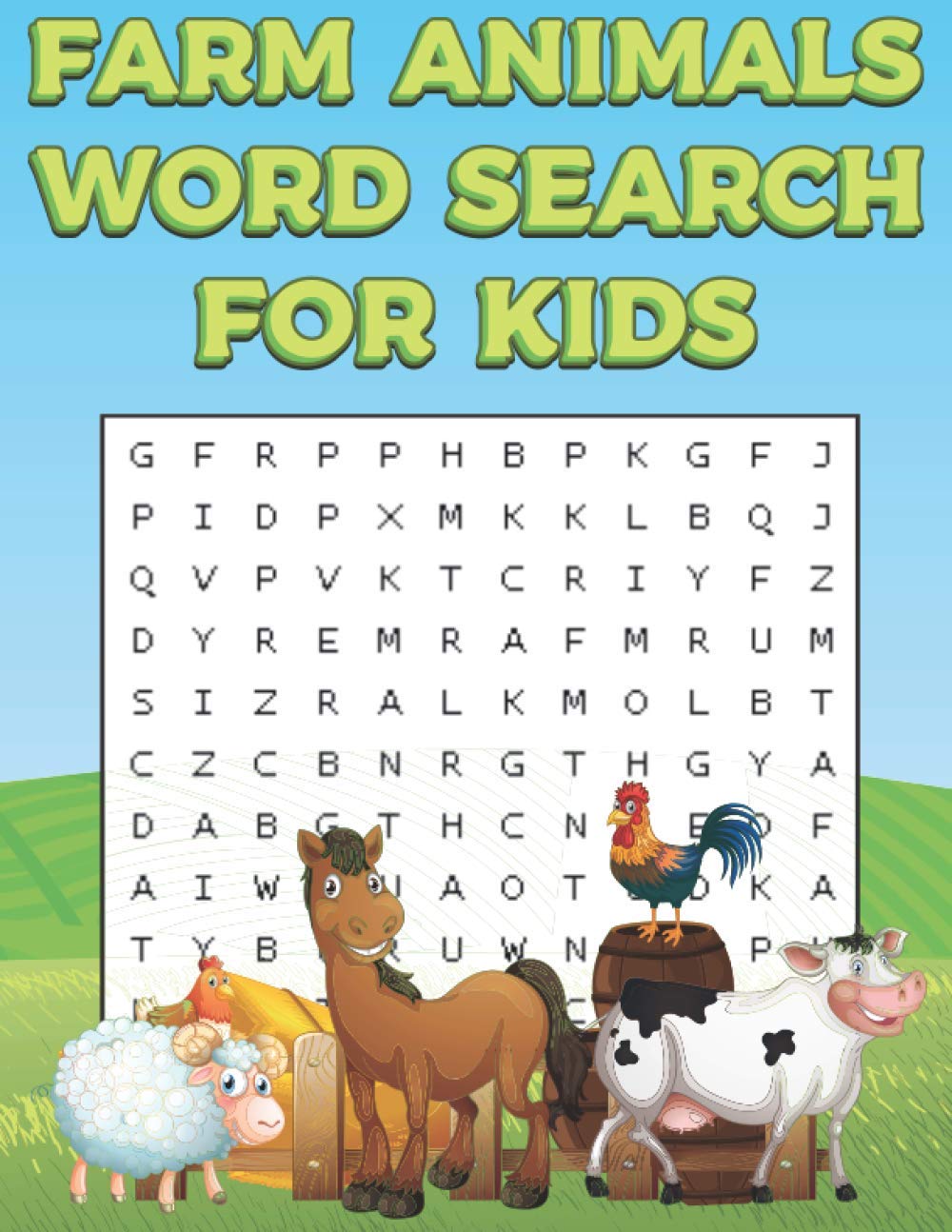 Farm Animals Word Search For Kids: Farm Life Word Search Puzzle Book ...