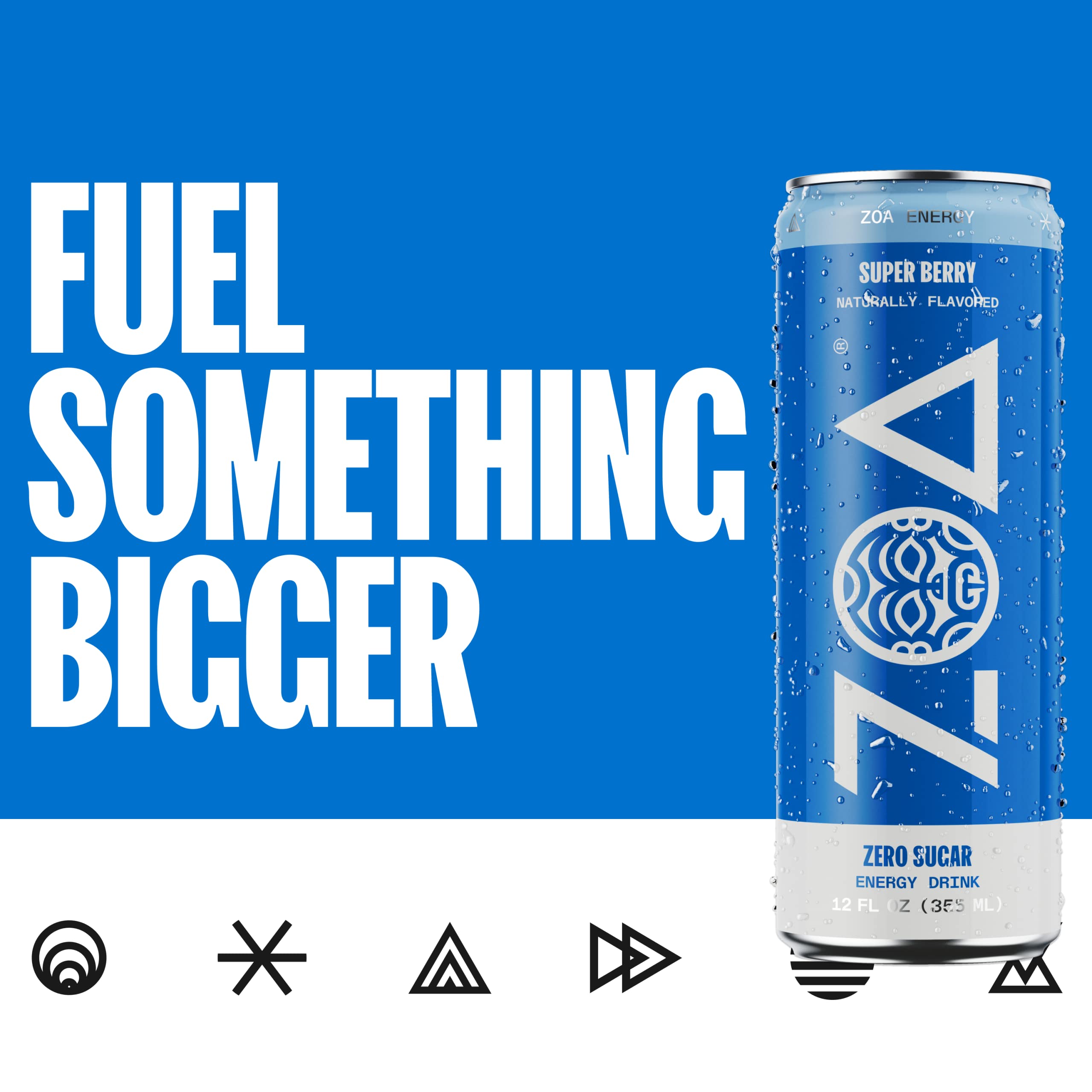 Snapklik.com : ZOA Zero Sugar Energy Drinks, Super Berry - Sugar Free