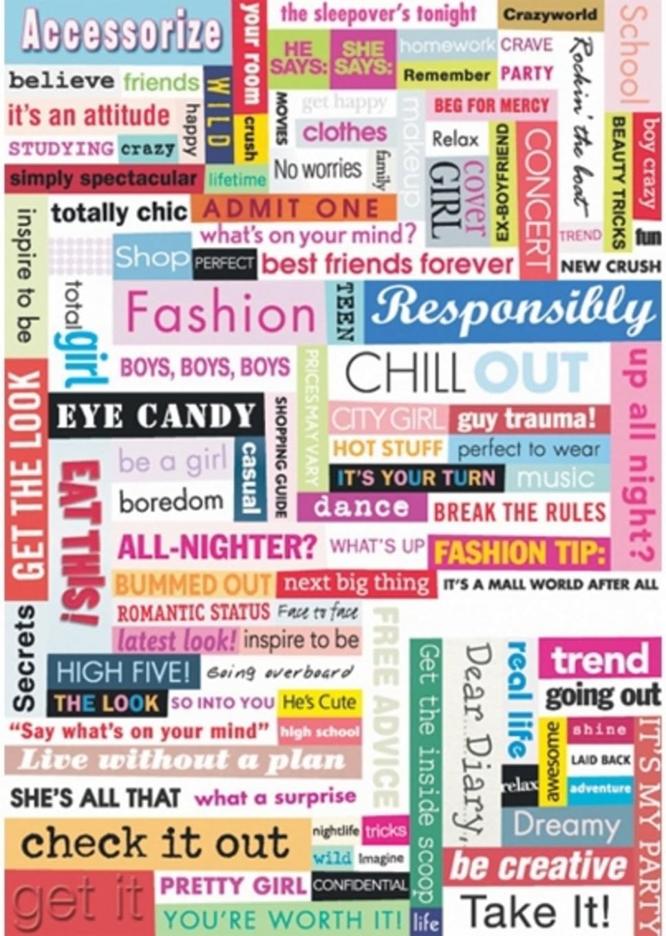Amazon.com: MAKING MEMORIES Word Fetti Stickers, Girl Talk