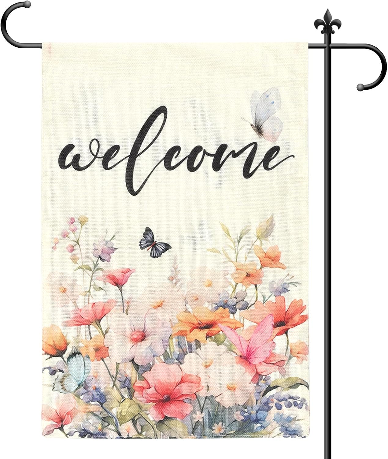 Amazon.com : Welcome Spring Garden Flag, Welcome Spring Yard Flags 12 x ...