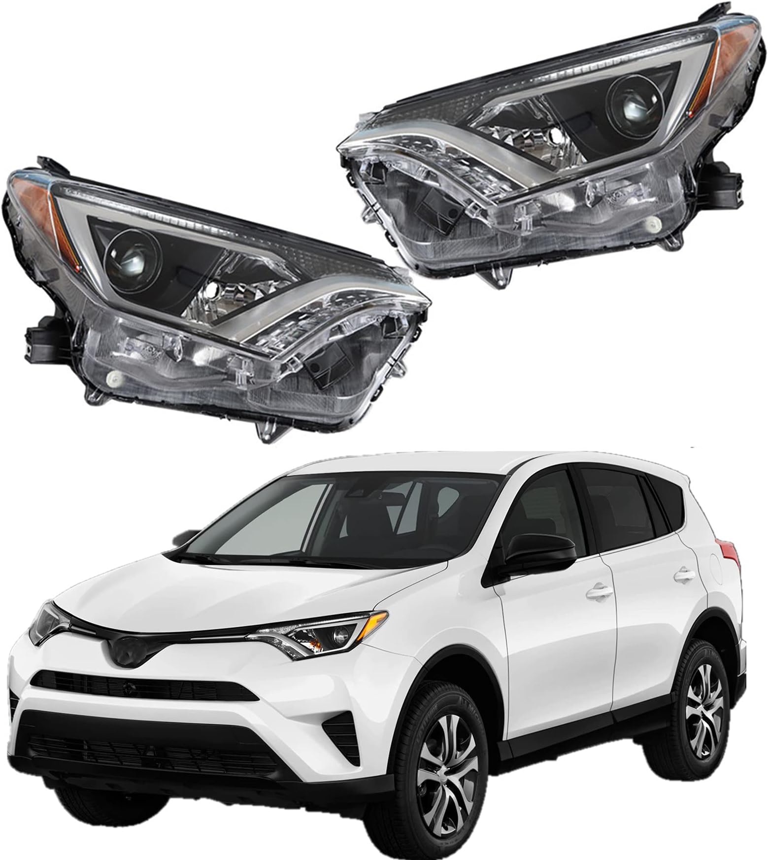 Amazon.com: munirater 811500R080 811100R080 Left & Right Headlights ...