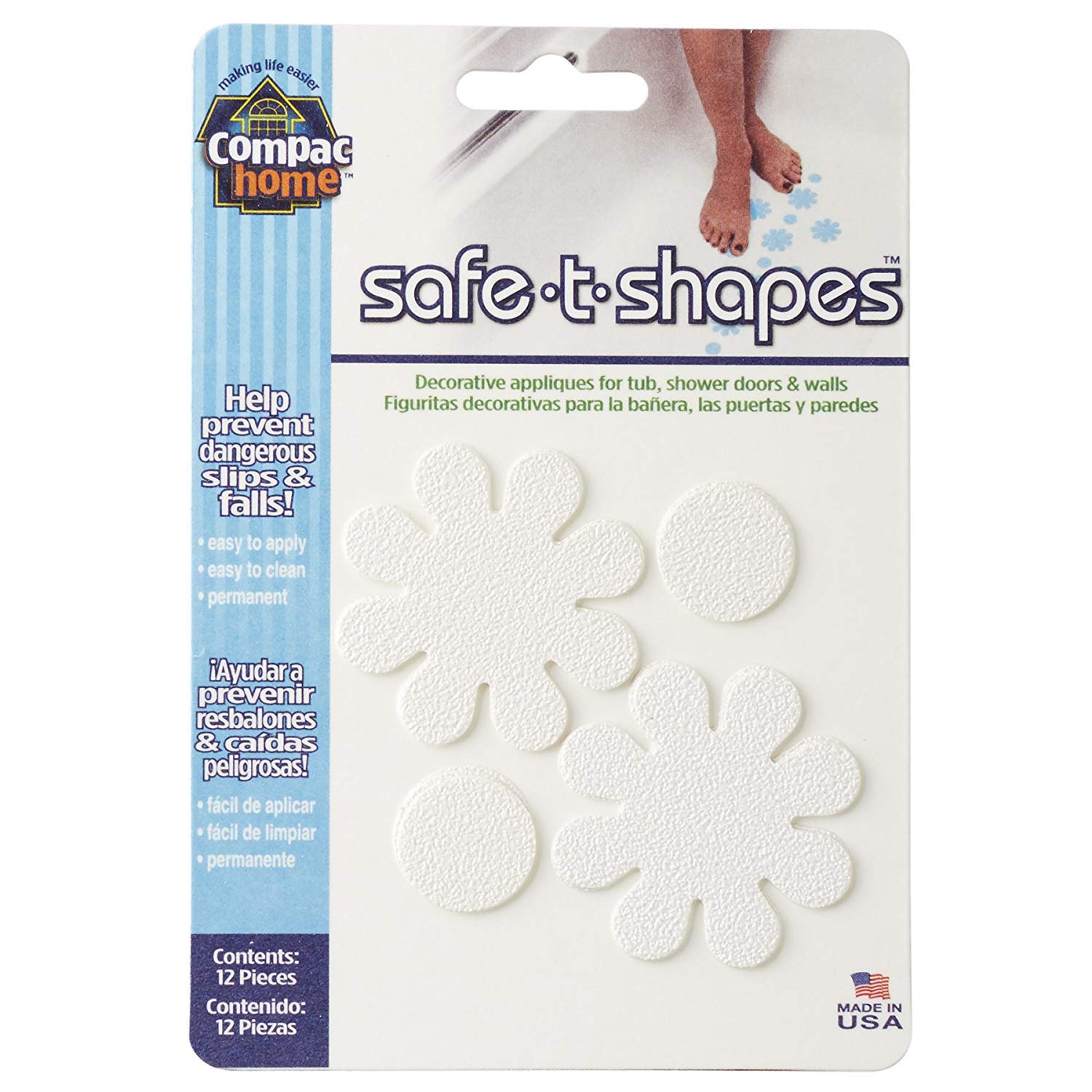 Amazon.com: Compac Safe T Shapes Bathtub Decals - Functional Non-Slip ...