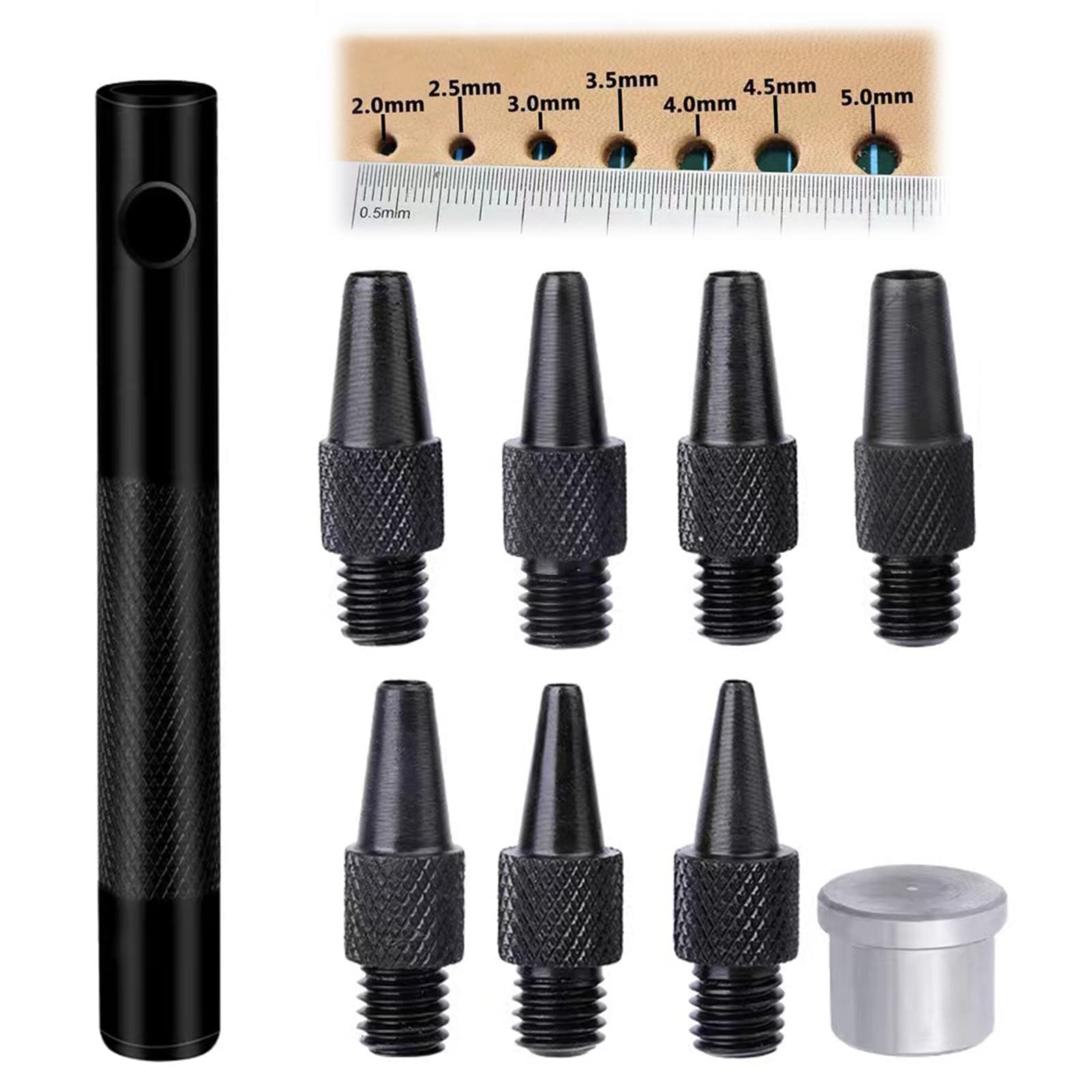 Amazon.com: KIDENEI Leather Hole Punch Tool, Adjustable 2mm/2.5mm/3mm/3 ...