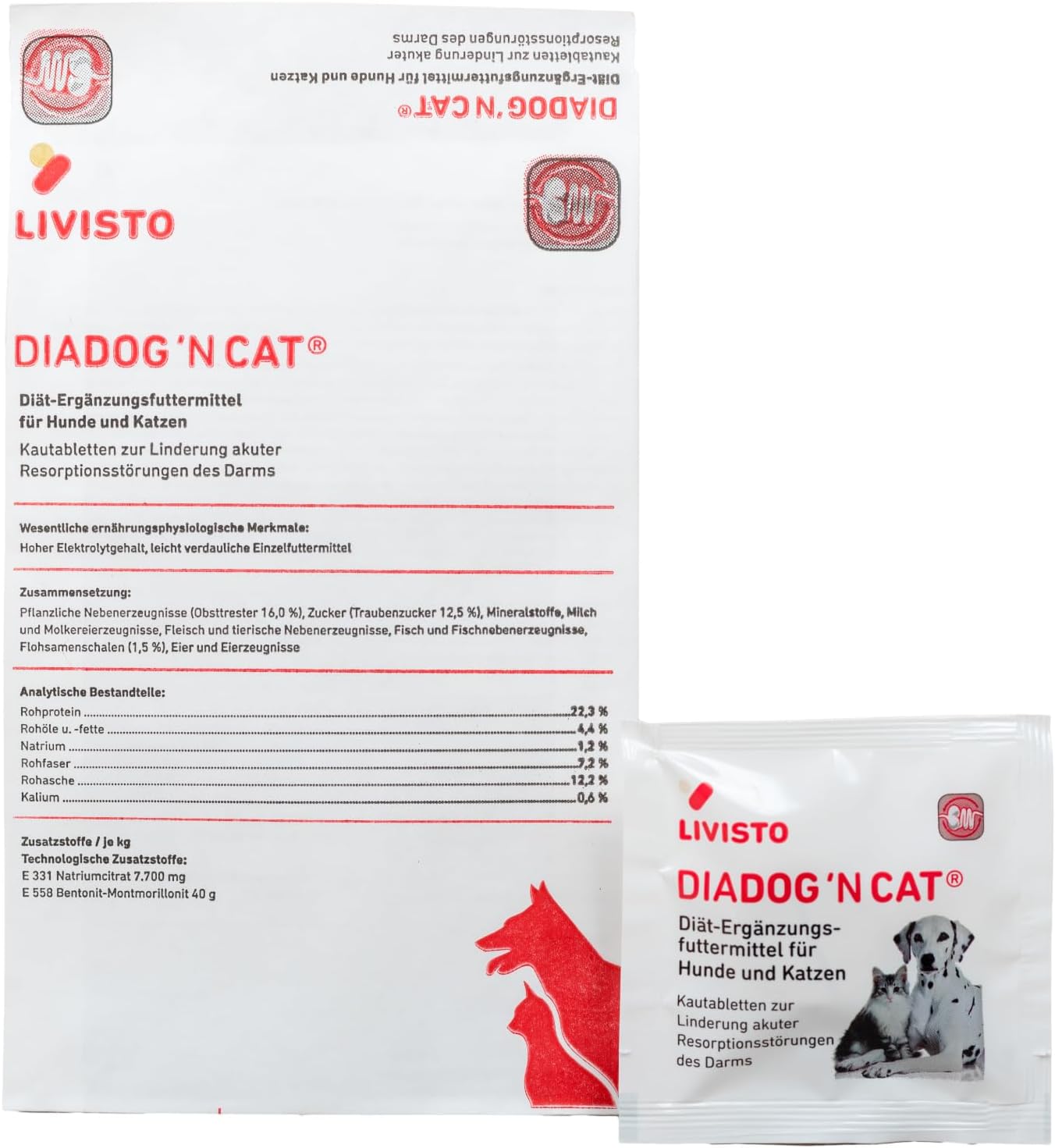 Livisto DiaDog`N Cat für Hunde und Katzen | 12 x 5 g ...