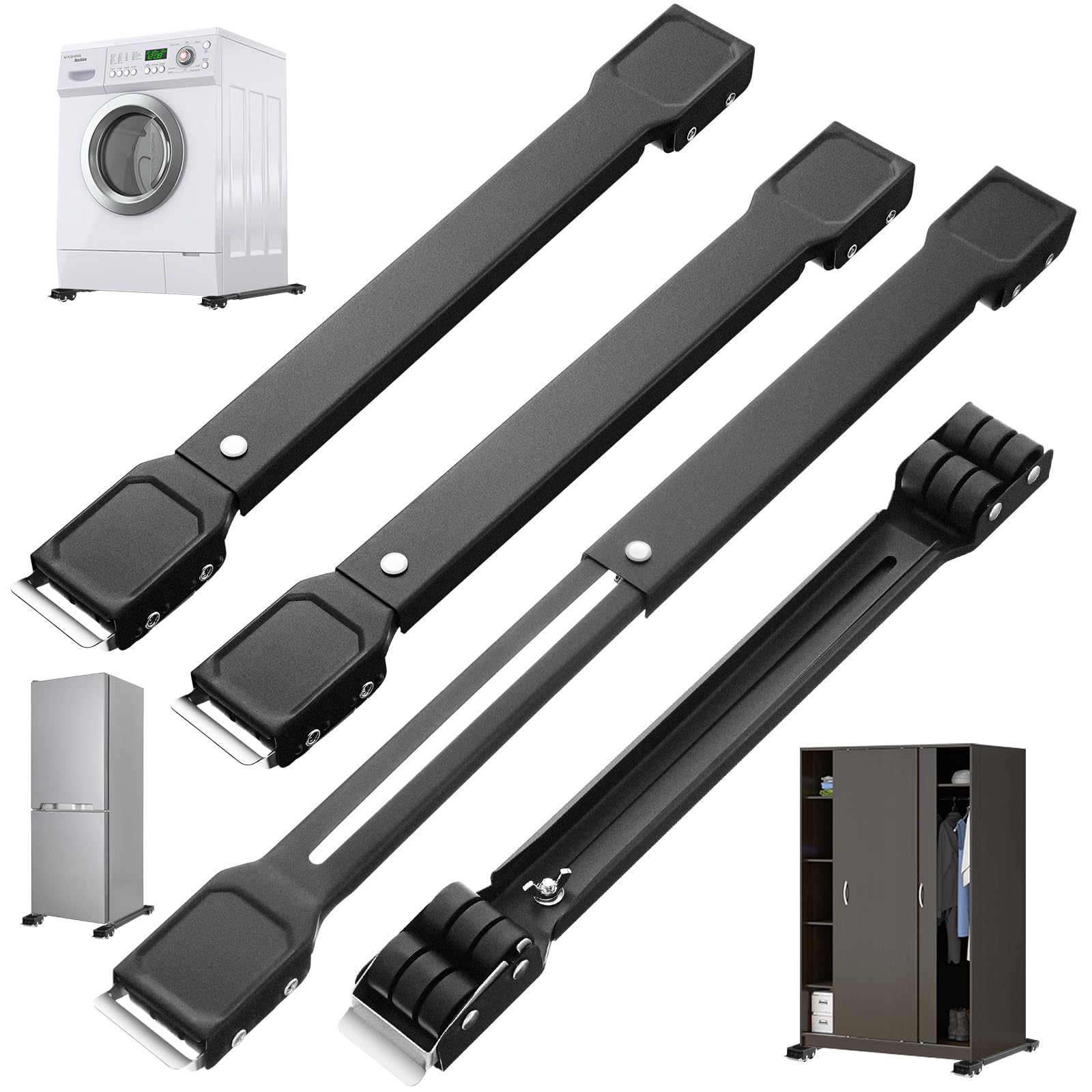 4 Pack Appliance Rollers for Washer and Dryer Heavy Duty Appliance ...
