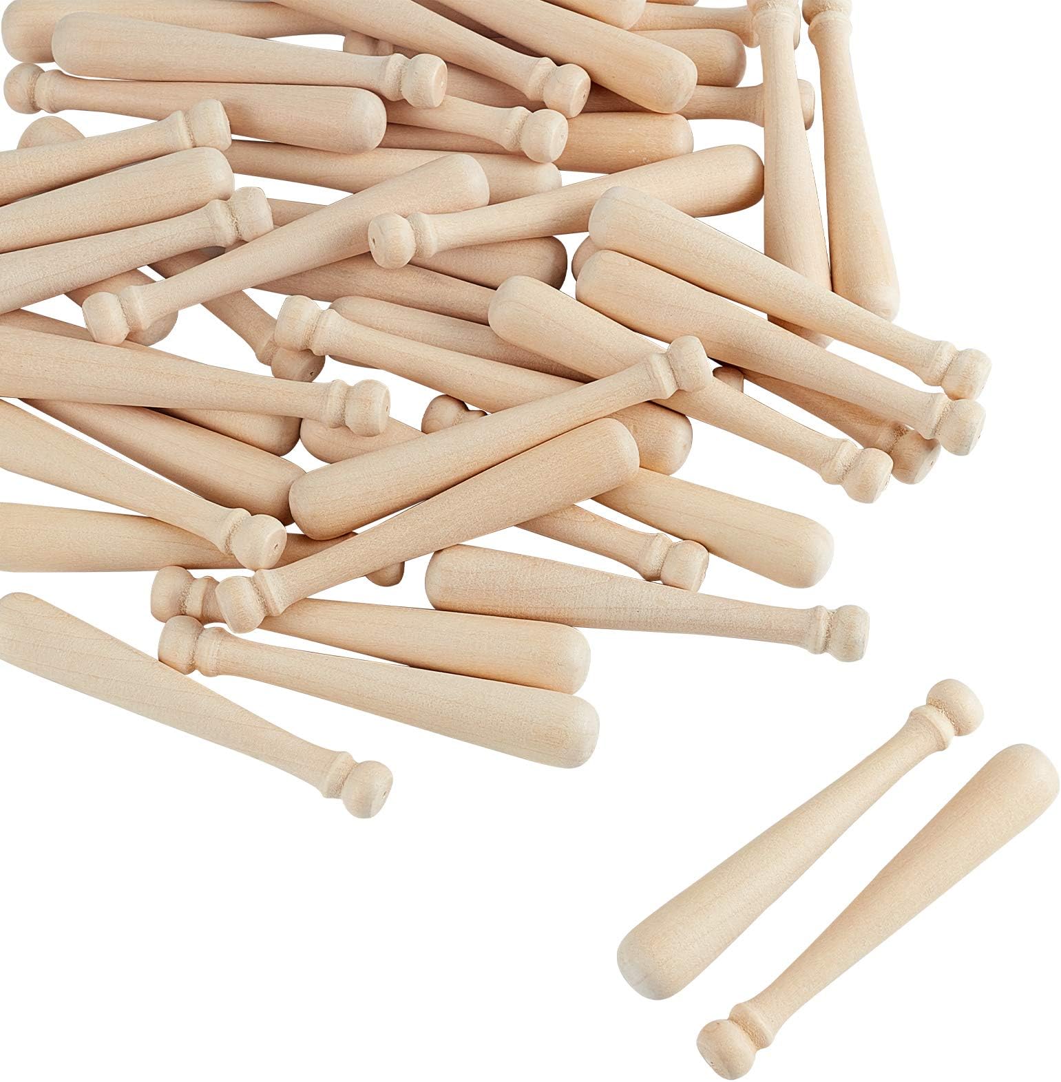 Amazon.com: Framendino, 100 Pack Mini Baseball Bats 2 Inch Unfinished ...