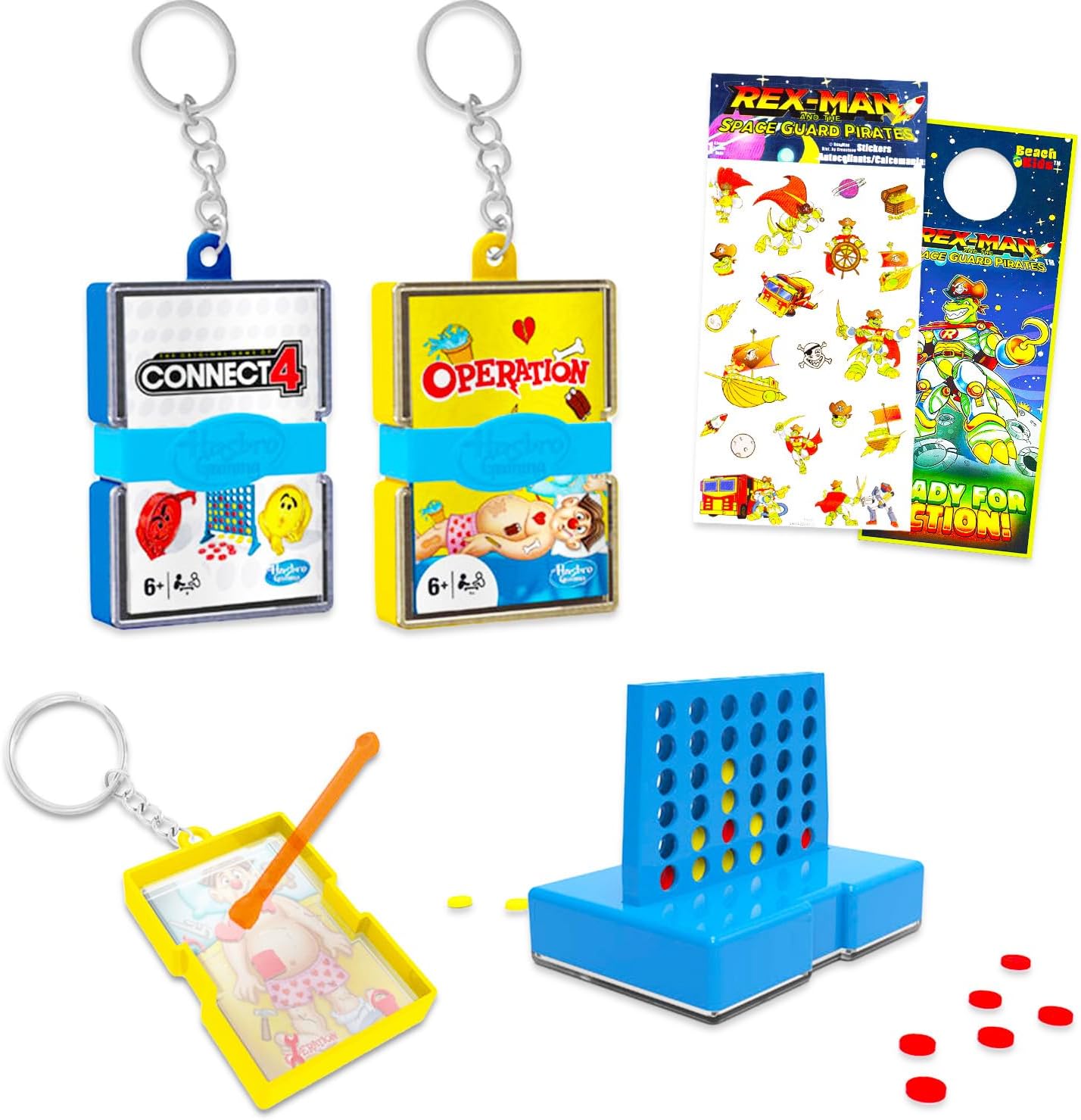 Amazon.com: Hasbro Keychain Mini Games 2 Pack - Bundle With Connect 4 ...
