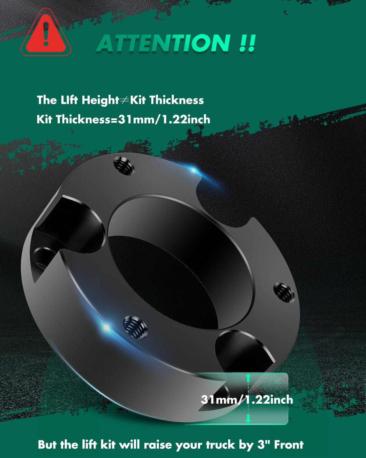 Snapklik.com : 3 Inch Front Leveling Lift Kit For Toyota 1995-2004 Lift ...