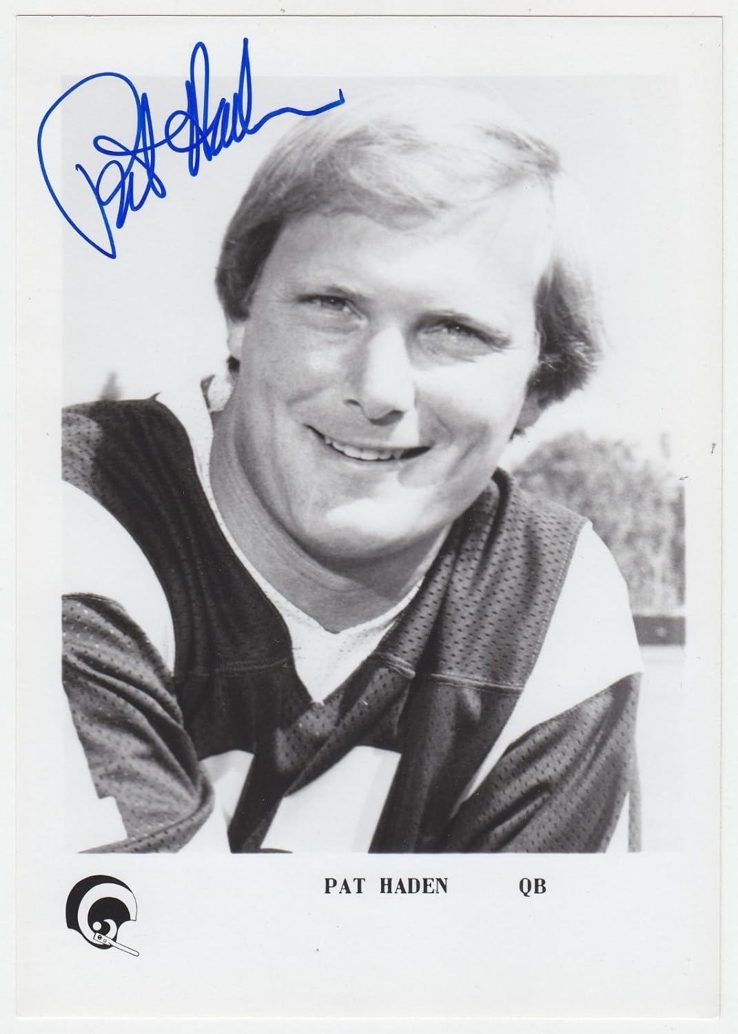 1976 LOS ANGELES RAMS SIGNED TEAM ISSUE PHOTO CARD PAT HADEN USC ...