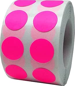 Amazon.com: Fluorescent Pink Color Coding Labels for Organizing ...