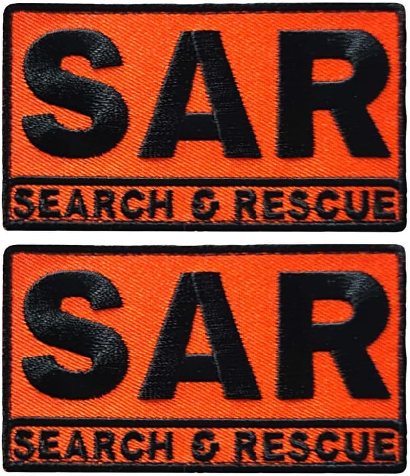 Amazon.com: SAR Search and Rescue Embroidered Patch | 2pc Hook Fastener ...