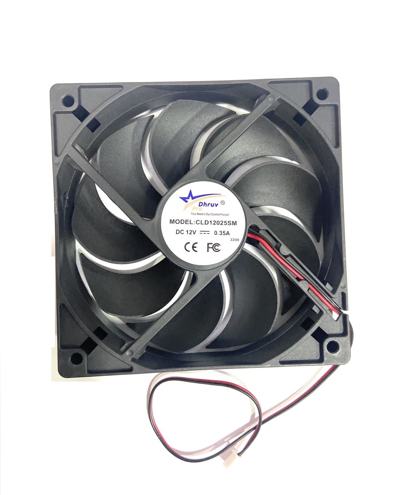 DHRUVPRO 12V Cooling Cabinet Fan Fan Square (12V 120x120x25-MM, 4inch ...