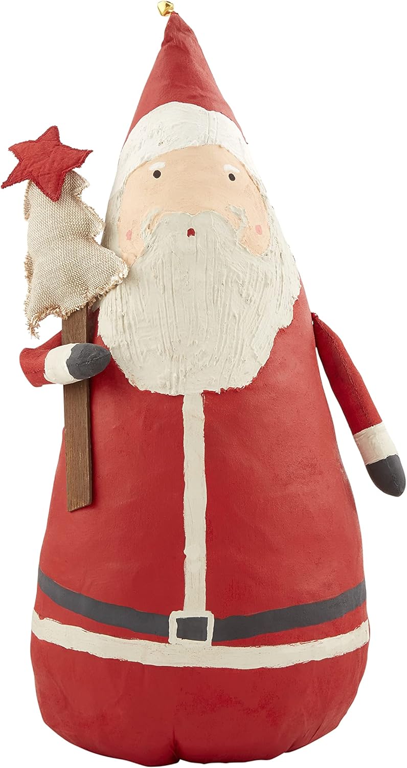 Amazon.com: Mud Pie Christmas Santa Table Décor Sitter, Large, 13" x 6 ...