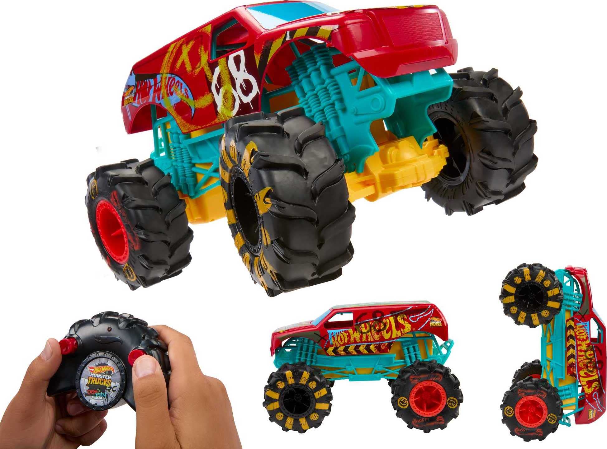 Snapklik.com : Hot Wheels RC Monster Trucks HW Demo Derby In 1:15 Scale ...