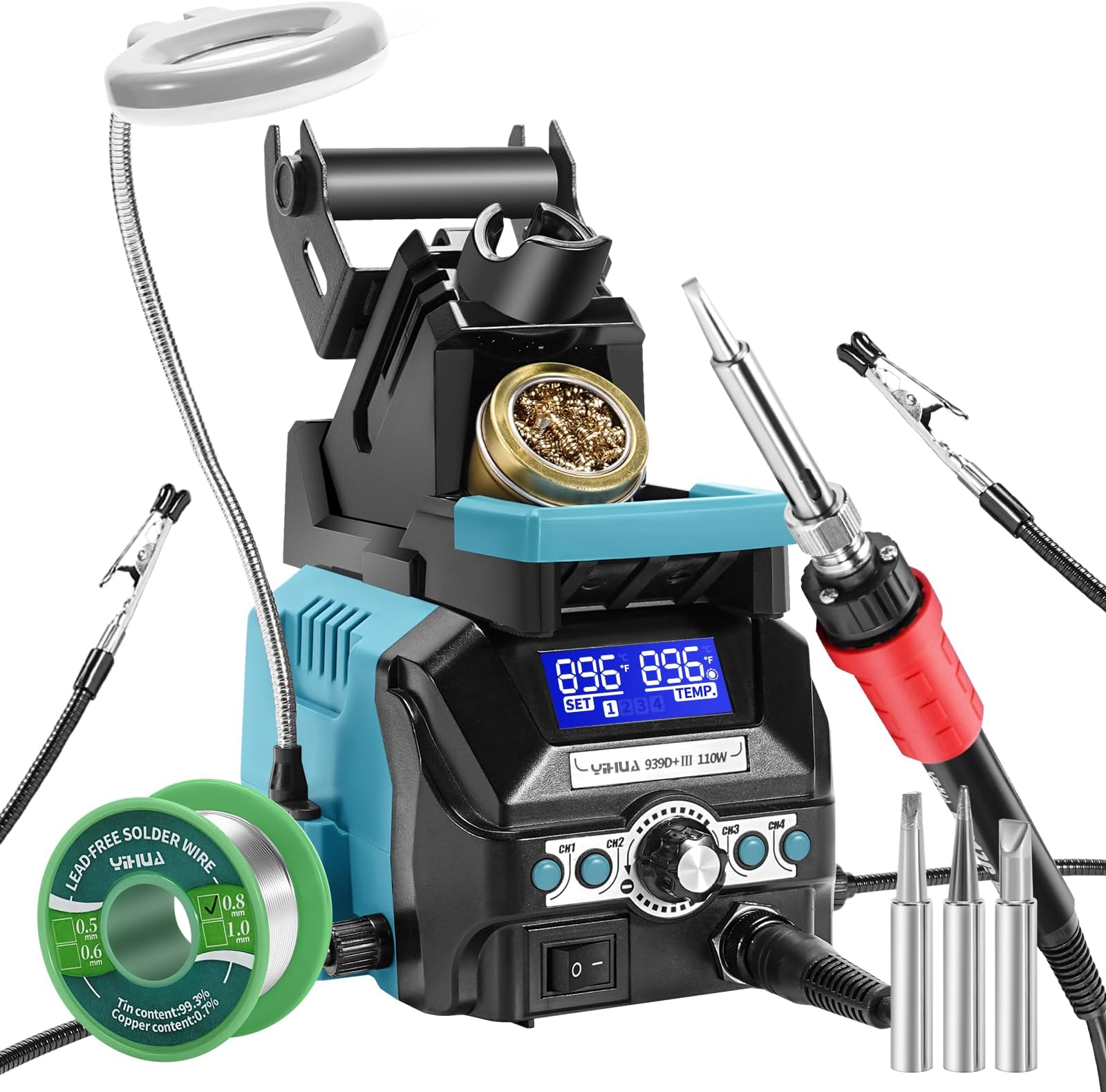 T12 Soldering Station 74W Quick Heating LCD Digital Display Electric ...