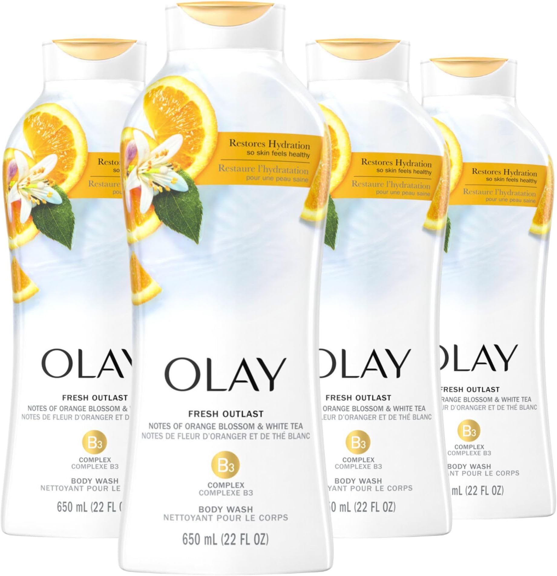 Amazon.com : Olay Fresh Outlast Body Wash with Notes of Orange Blossom ...