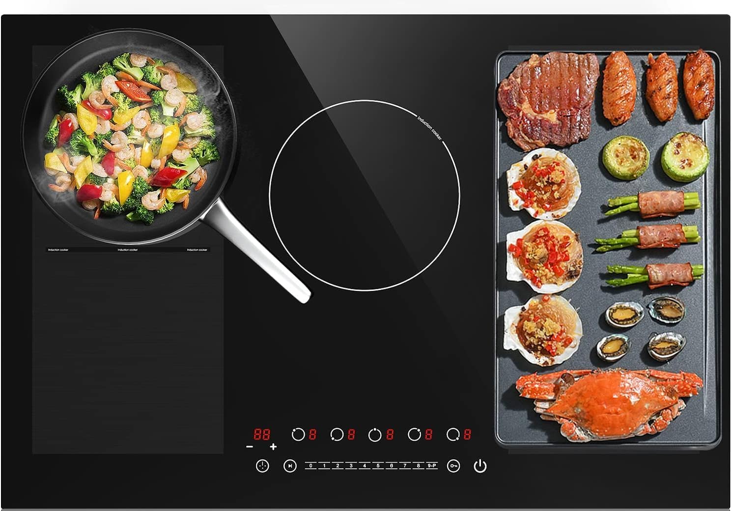 Amazon.com: Induction Cooktop, 30 Inch Electric Cooktop with 5 Burners ...