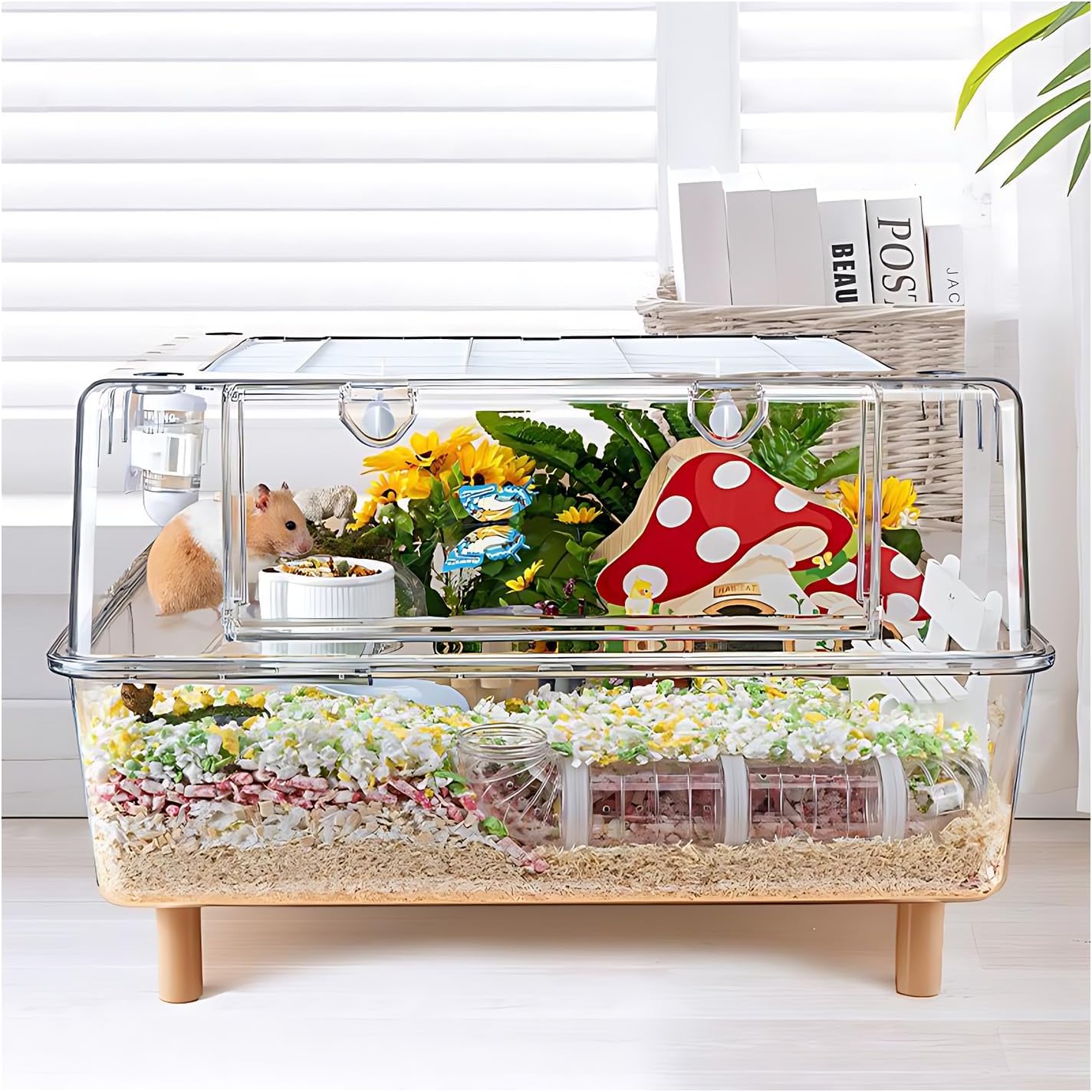 Amazon.com : Ruexue Large 2-Floor Hamster and Guinea Pig Cage Set ...