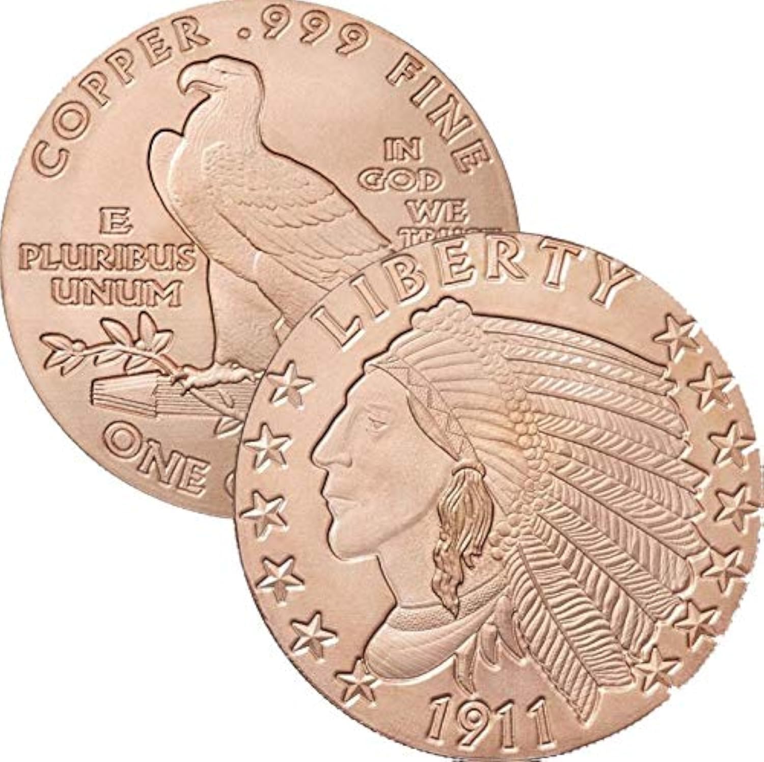 Amazon.com: 1 oz .999 Pure Copper Round/Challenge Coin (1911 Incuse ...