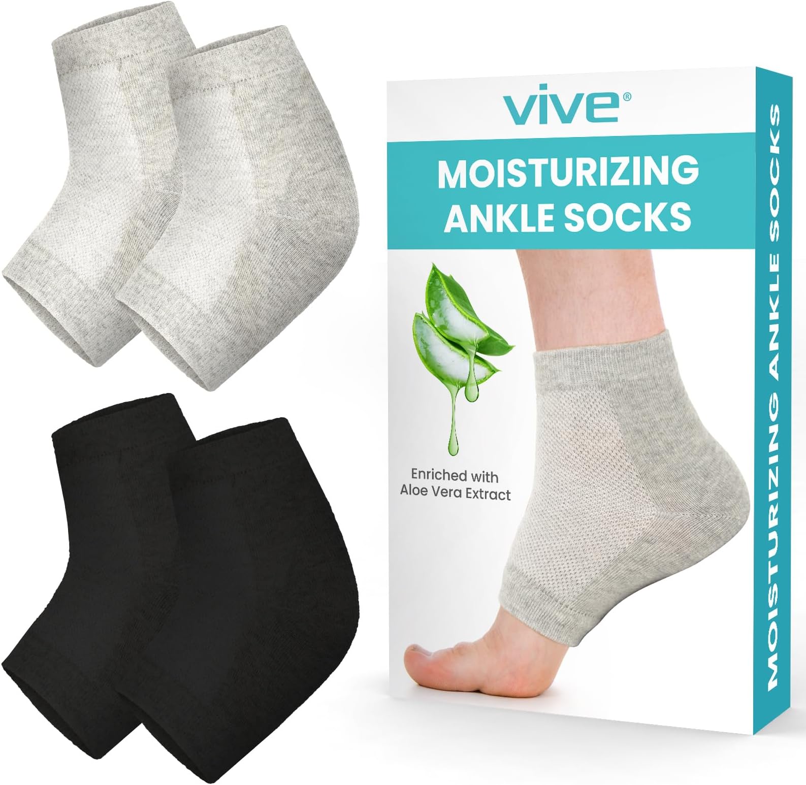 Amazon.com : Funnysoft 6 Pairs Moisturizing Heel Socks for Men Toeless ...