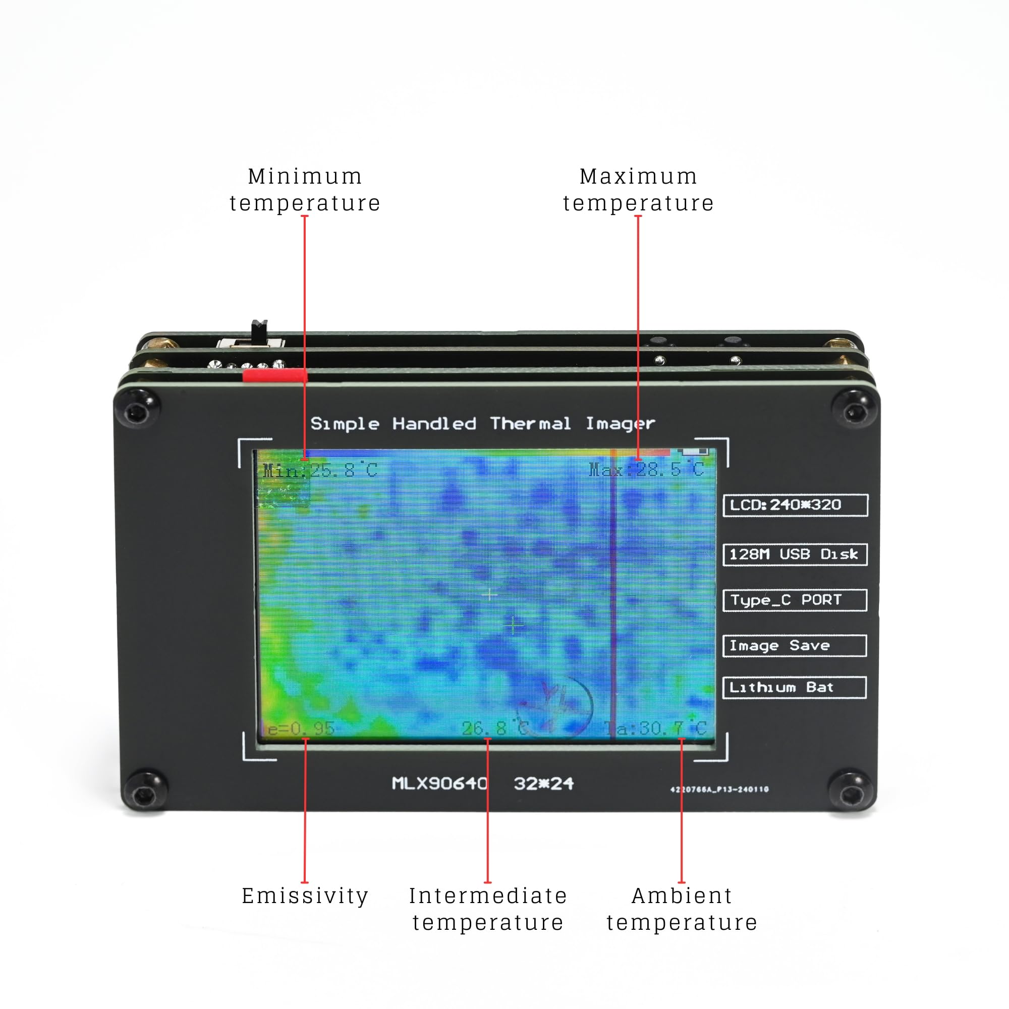 Snapklik.com : Mini Handheld Thermal Camera, Portable Infrared Thermal ...