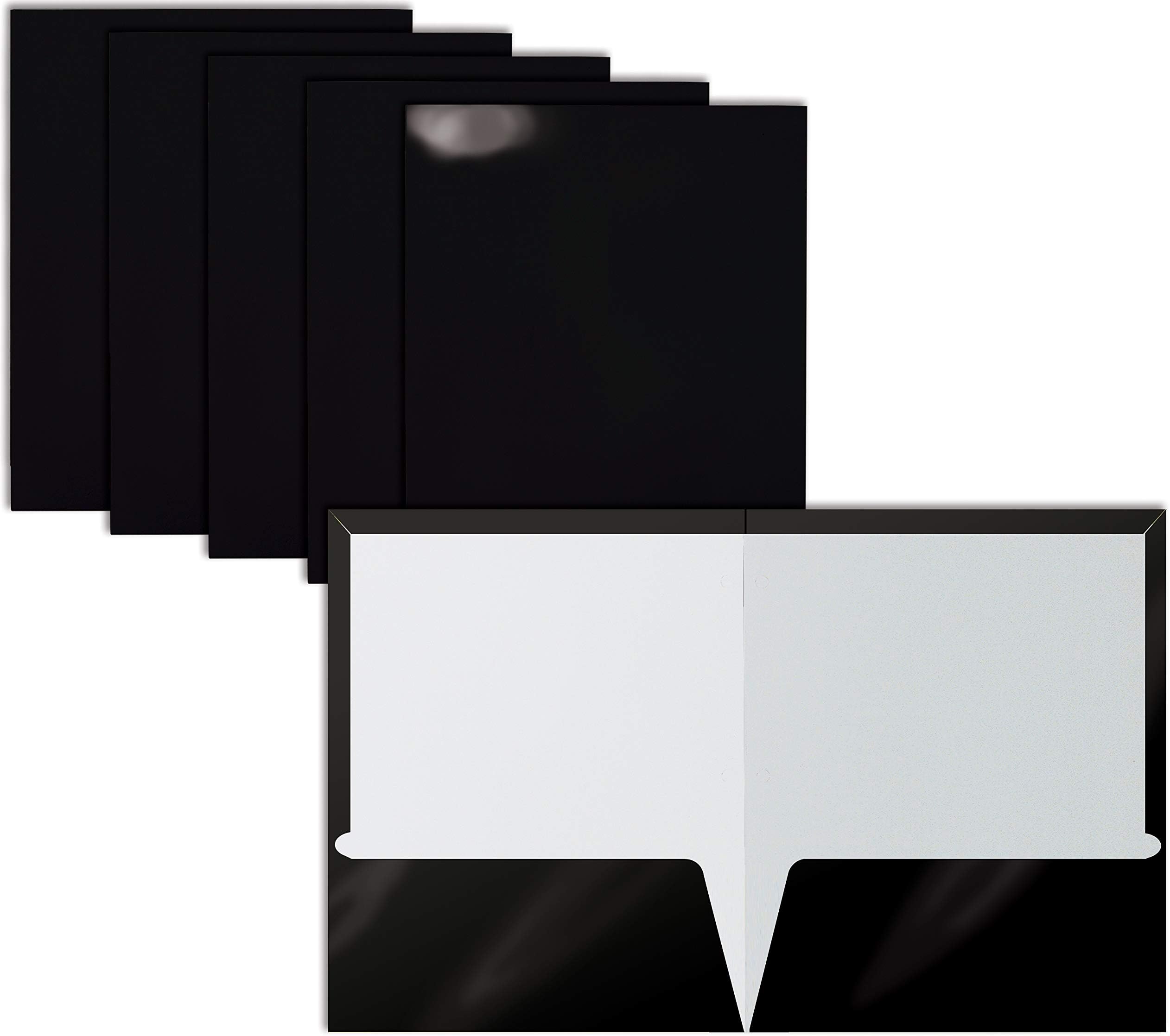 Better Office Products 2-Pocket Glossy Laminated Paper Folders, Letter ...