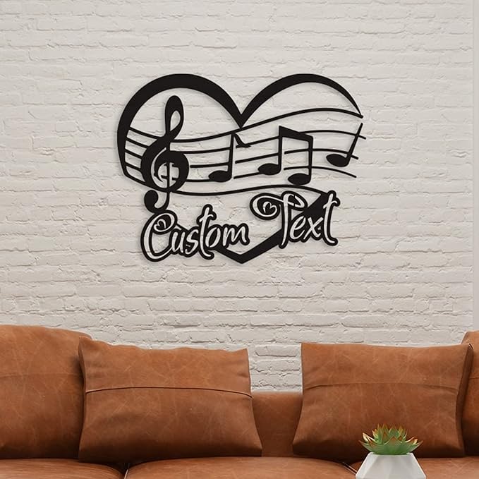 Amazon.com: Adma Wall Art Personalized Music Metal & Decor, Custom ...