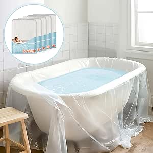 Amazon.com: Disposable Bathtub Cover Liner - 5 PACK 102 x 47 Inch Large ...